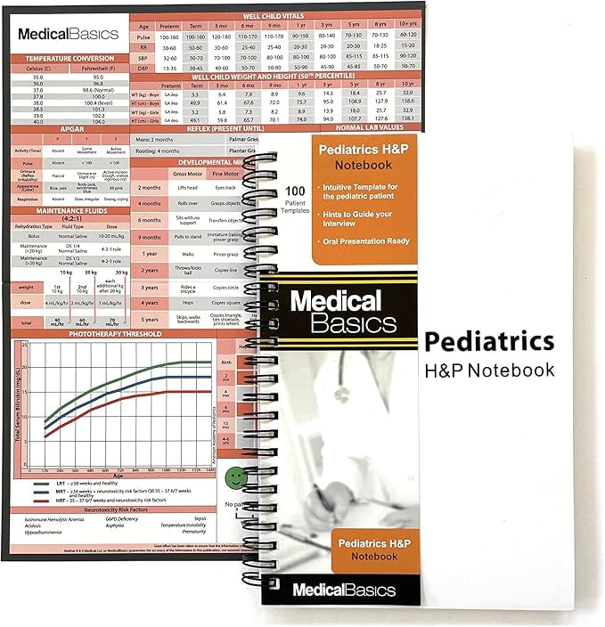 Pediatrics H&P Notebook Medical History and Physical notebook, 100 ...