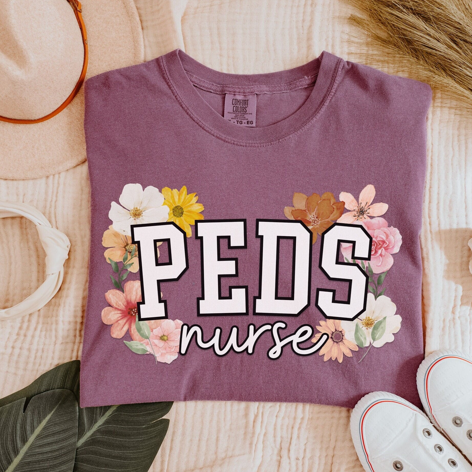 Pediatrics Shirt, Peds Nurse Shirt, Floral Pediatrics, Cute Peds ...