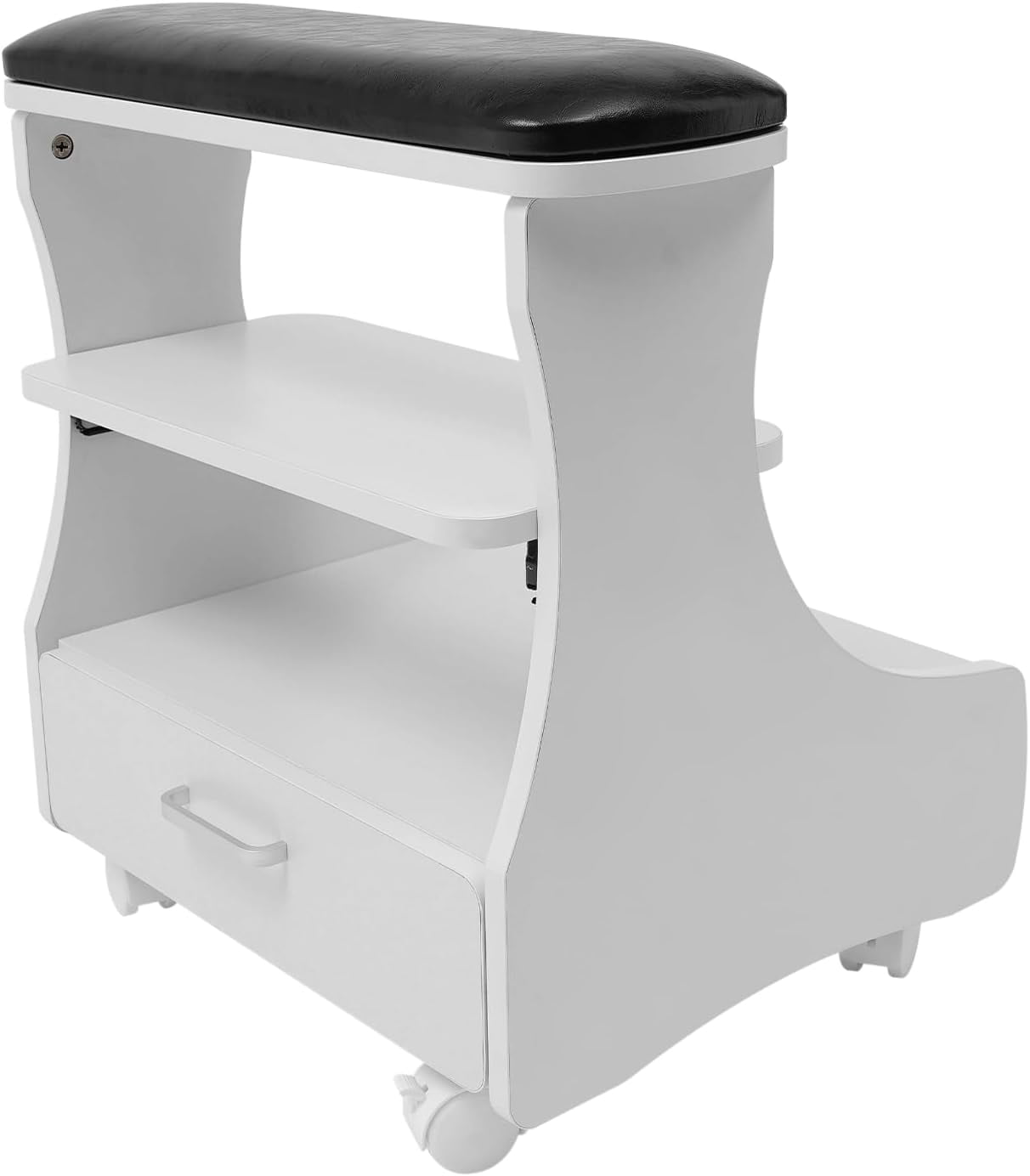 Pedicure Foot Bath Spa Trolley Cart Portable Footbath Stool with 4 ...