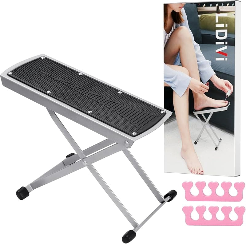 Pedicure Foot Rest, Adjustable Foot Stand with Non-Slip, Toe Separator ...