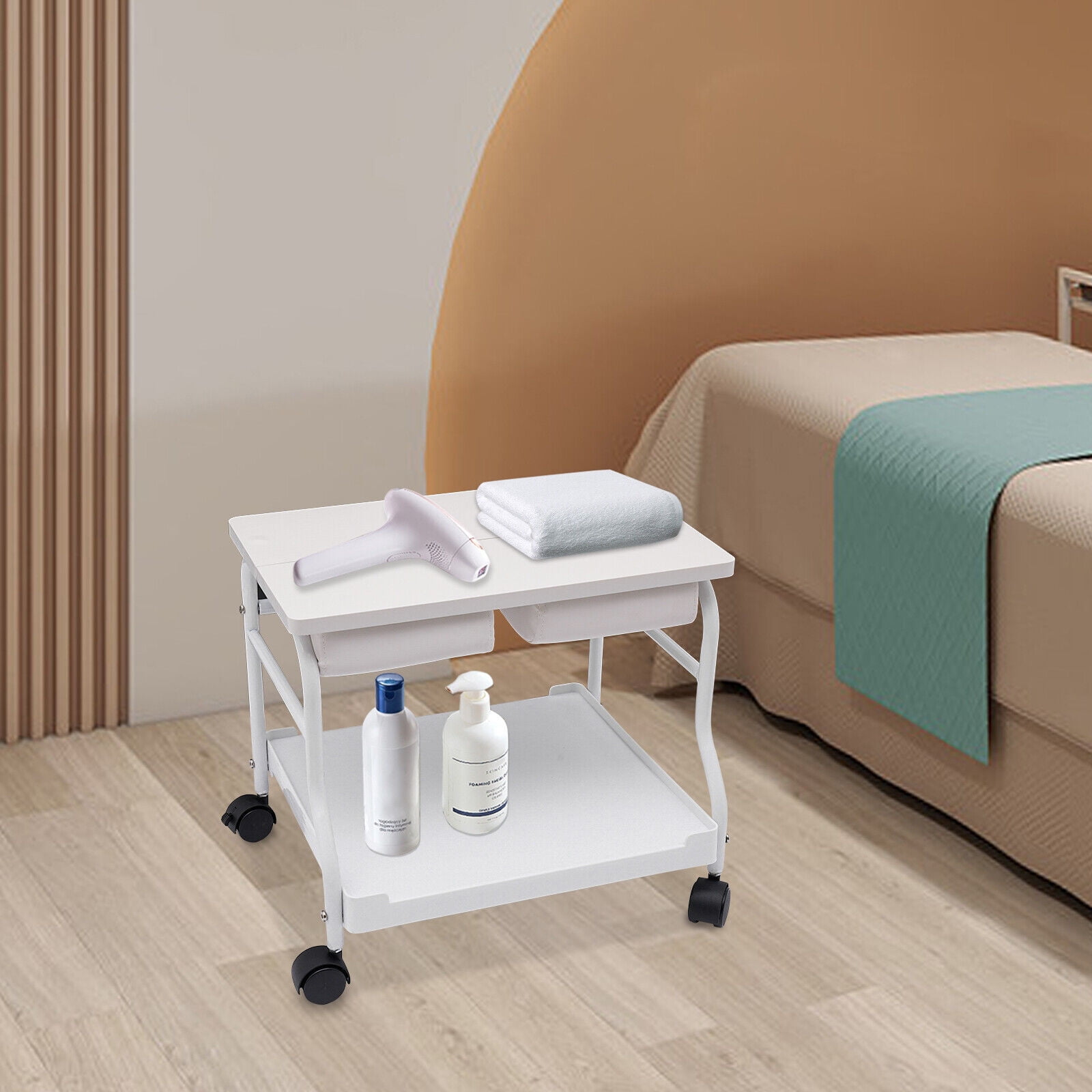 Pedicure Foot Rest Cart, Pedicure Stand with Wheels Manicure Footrest ...