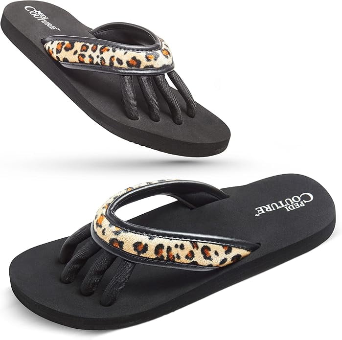 Pedicure Sandals for Women – Pedi Couture Flip Flops with Built-In Toe ...