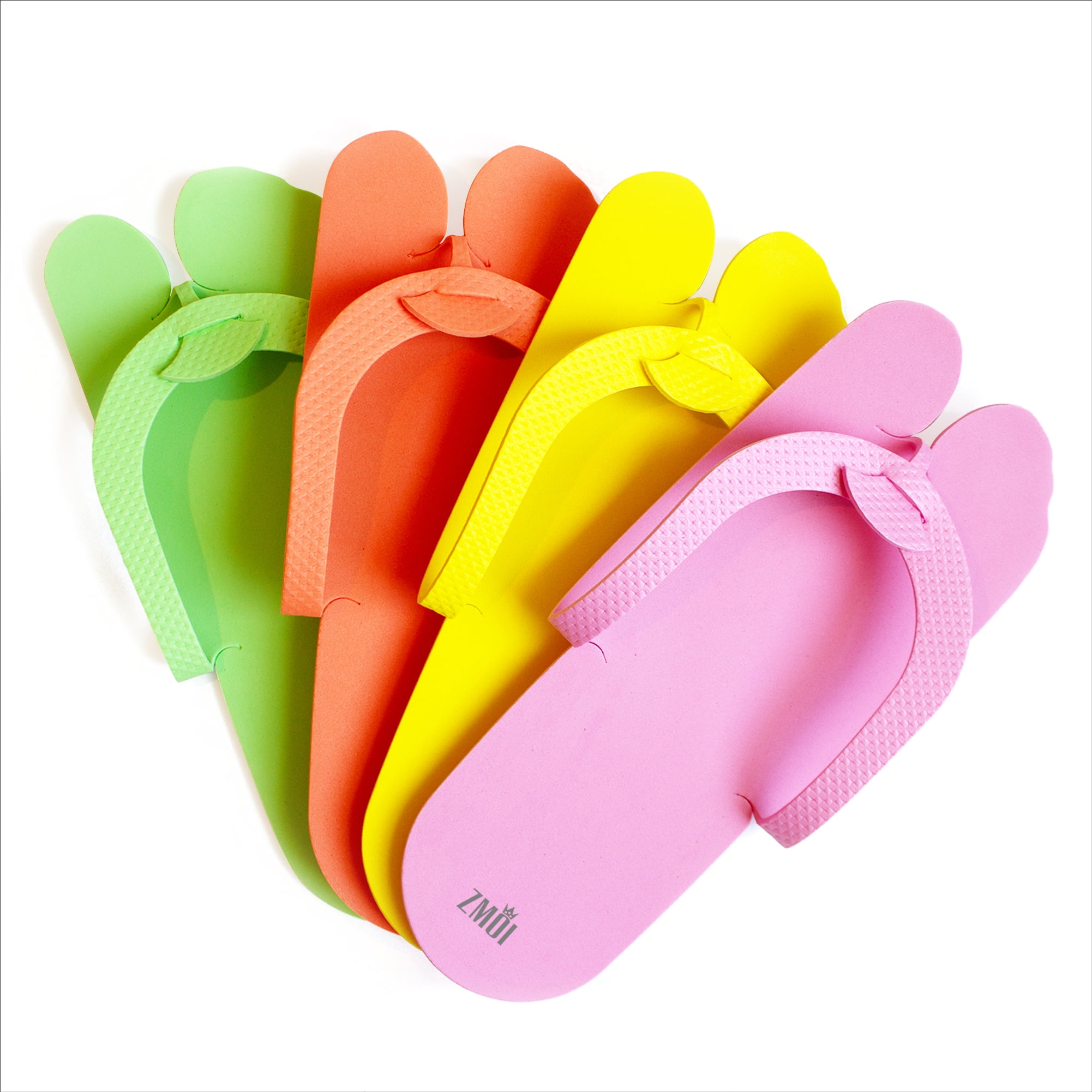 Pedicure Slippers – EVA Foam 12 Pairs – One Size Fits All Disposable ...