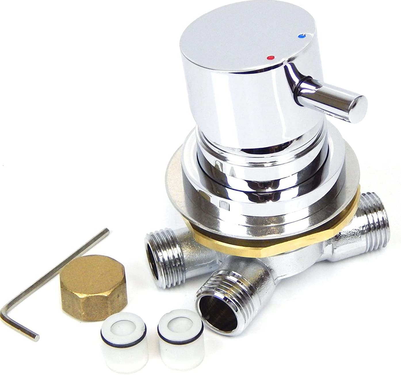 Pedicure Spa Chair Faucet 4 Way Hot and Cold Mixer Valve - Walmart.com