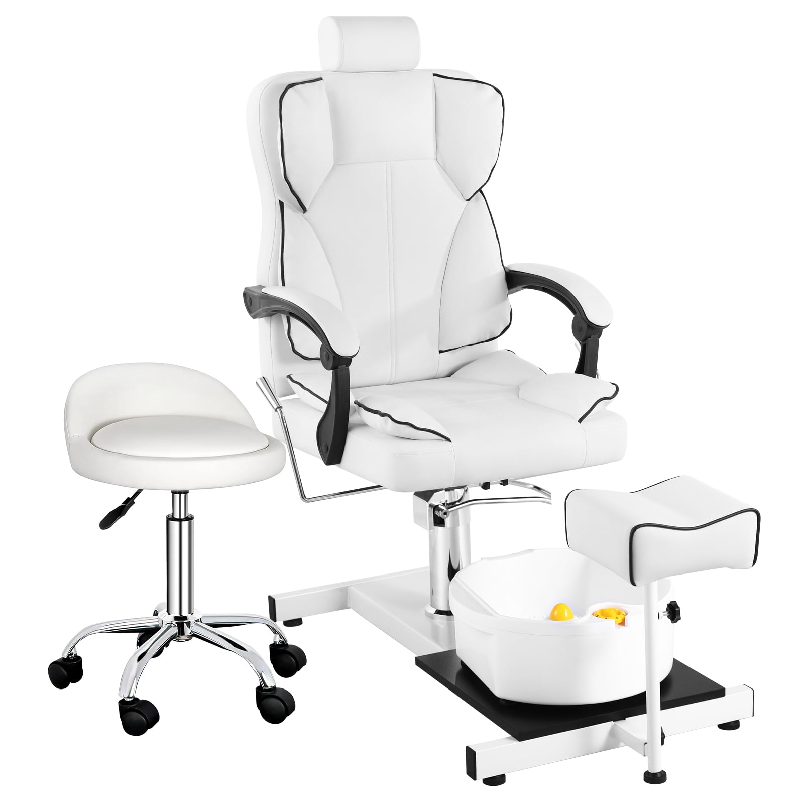 Pedicure Station No Plumbing, Hydraulic Lift Pedicure Chairs with Stool ...