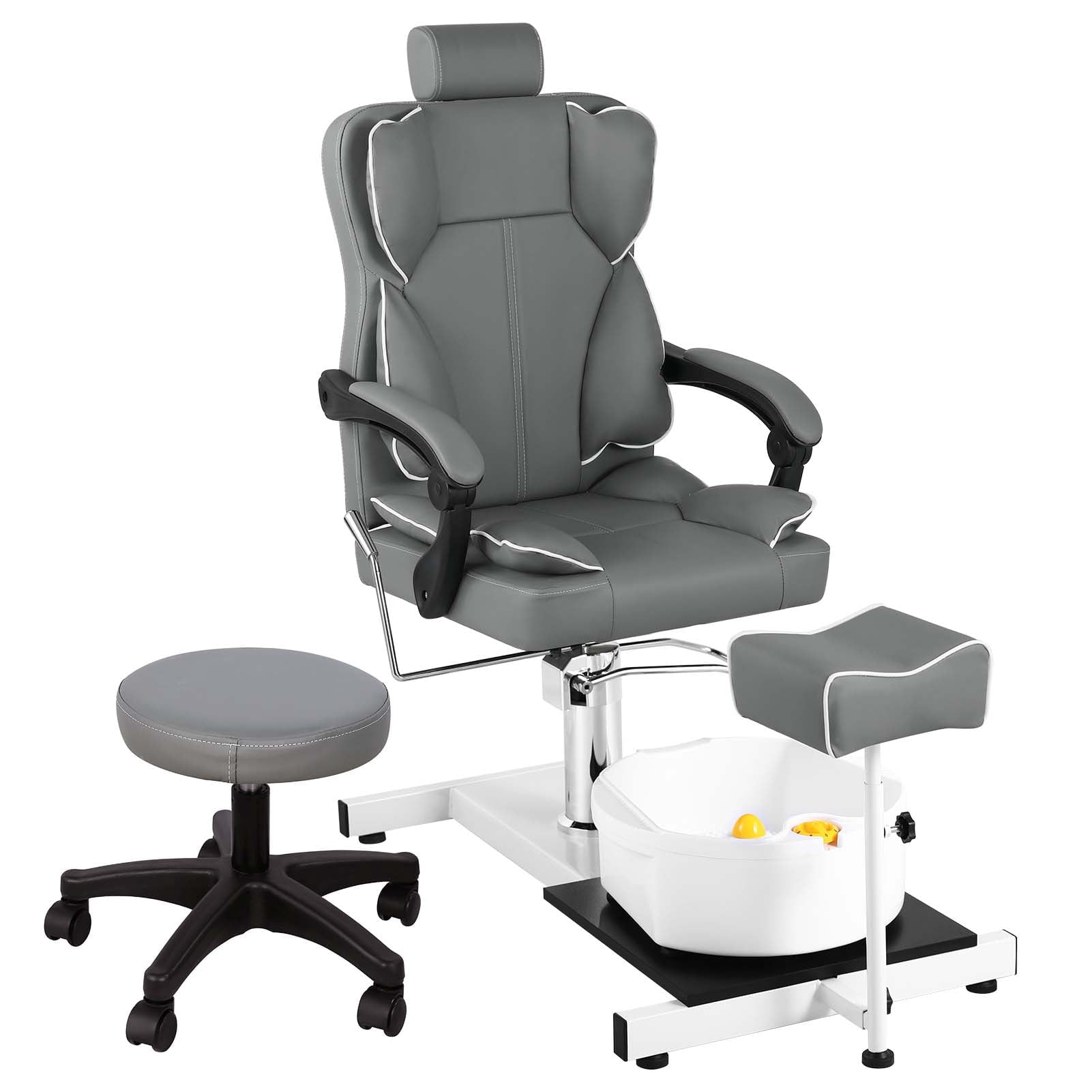 Pedicure Station No Plumbing, Hydraulic Lift Pedicure Chairs with Stool ...