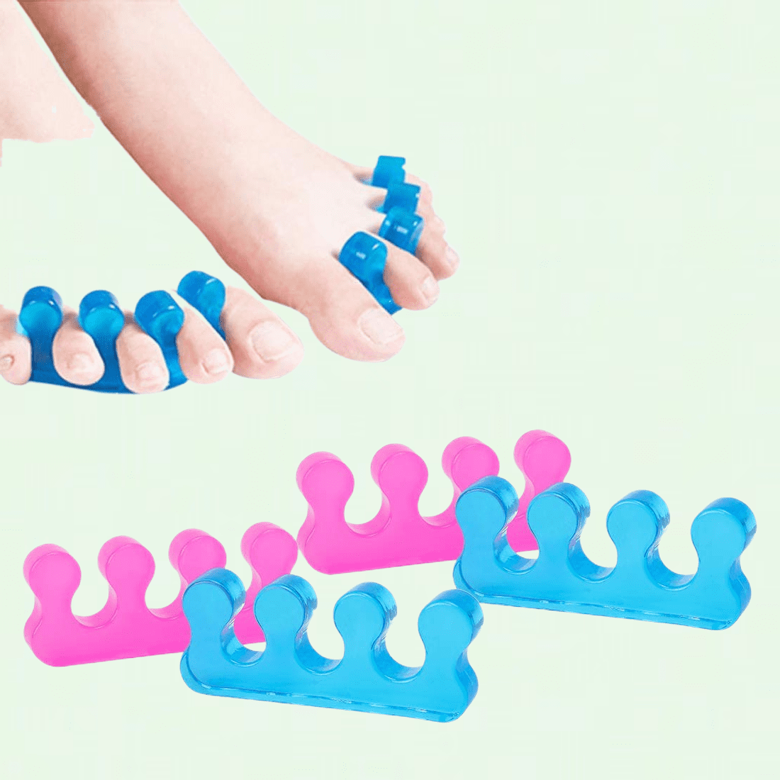 Pedicure Toe Separators, Soft Gel Bunion Correctors, Reusable Toe ...