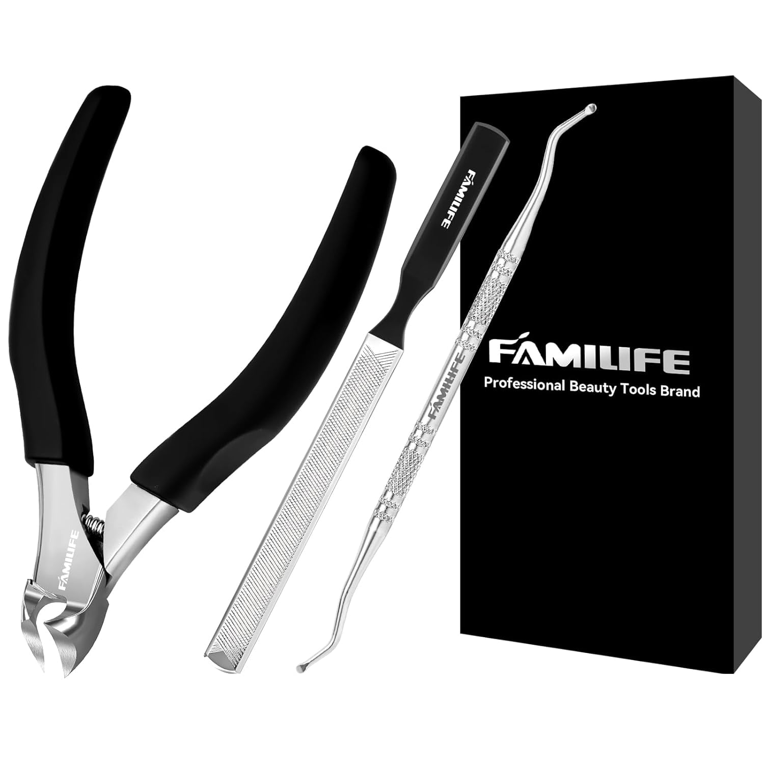 Pedicure Tool Kit and Ingrown Toenail Removal Kit, 3-Piece Set with ...