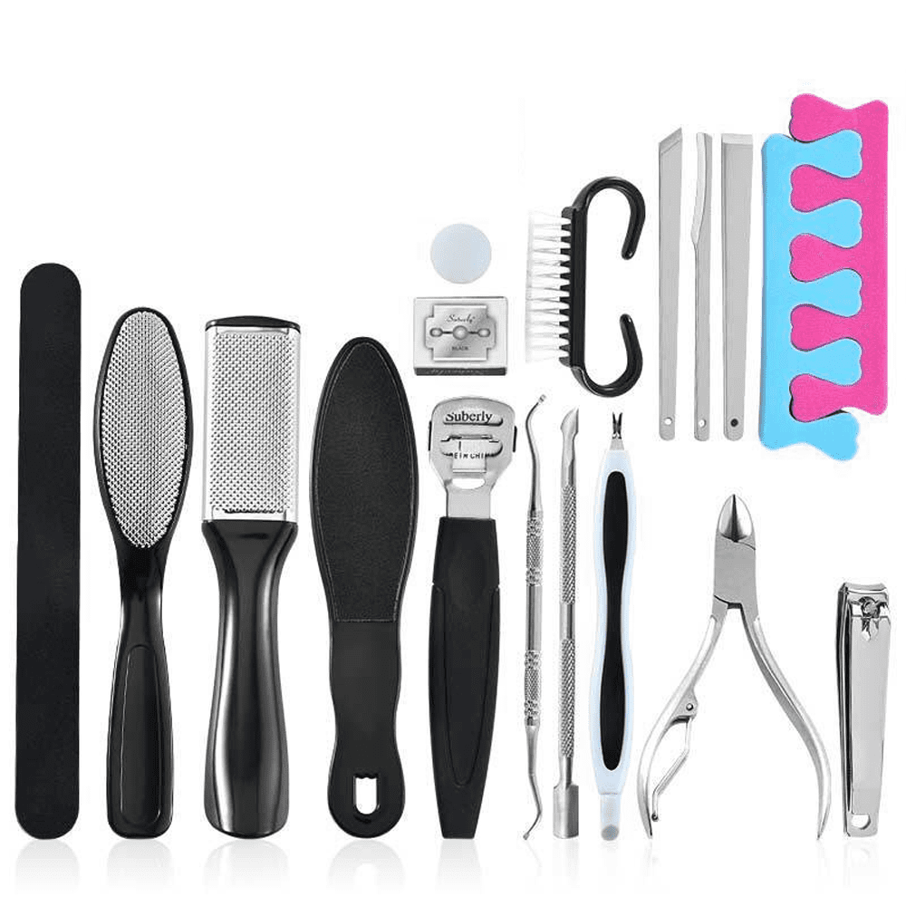 Pedicure Tools Kit, Stainless Steel Foot Callus Remover, Foot File Rasp, Foot Care Kit - black ...