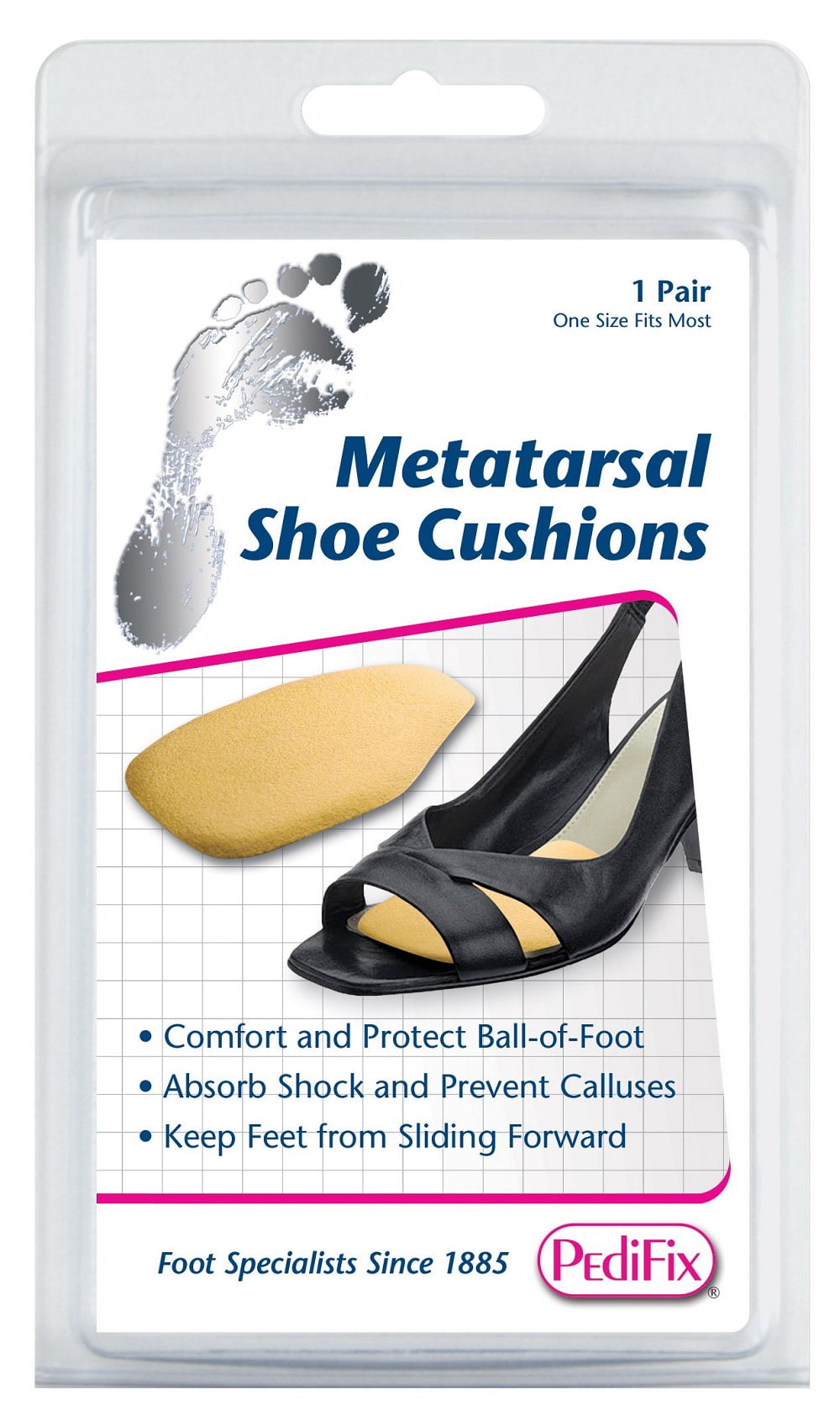 Pedifix Metatarsal Shoe Cushions, 1 Count HSA/FSA Eligible - Walmart.com