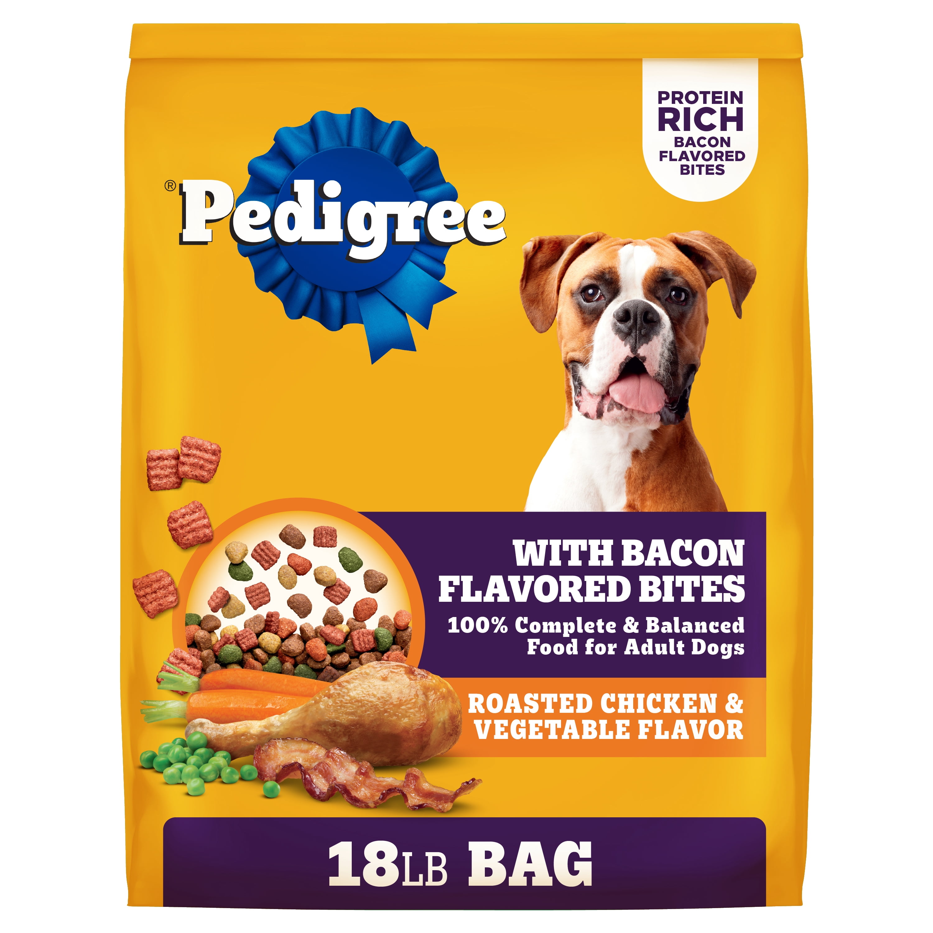 Pedigree Adult Complete Nutrition Kibble, Dry Dog Food, Roasted Chicken ...