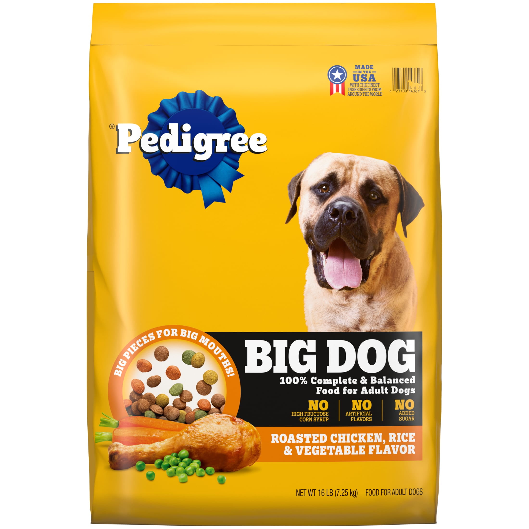 Pedigree Big Dog Adult Complete Nutrition Dry Dog Food Roasted Chicken ...