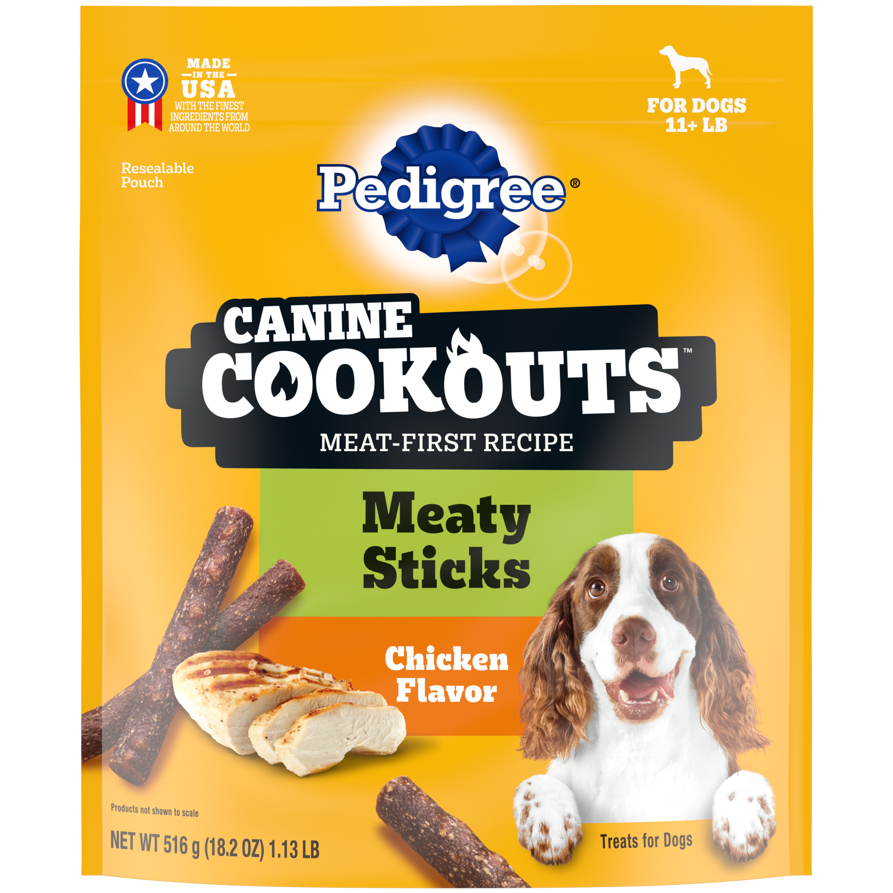 Pedigree Canine Cookout Soft Dog Treats, Chicken Flavored Meaty Sticks ...