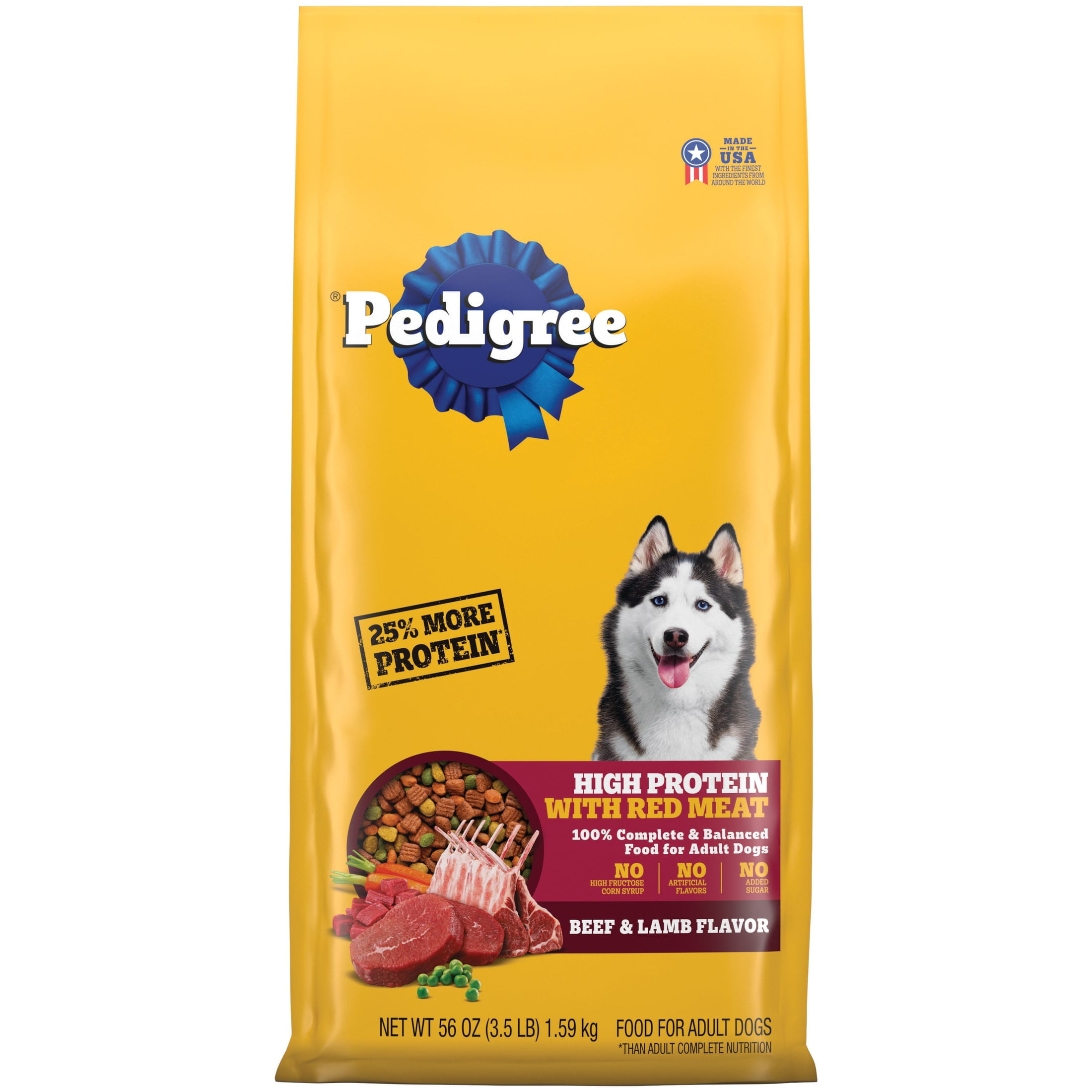 Pedigree Adult Complete Nutrition High Protein Beef and Lamb Dry Dog ...