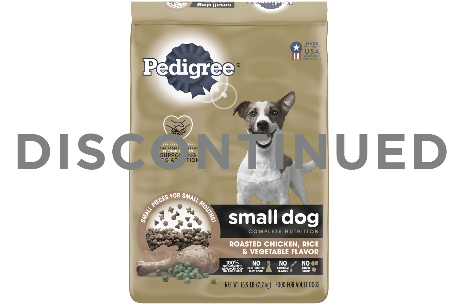 Pedigree Small Breed Adult Dry Food, Chicken, Rice & Veg, 15.9 lb. Bag ...