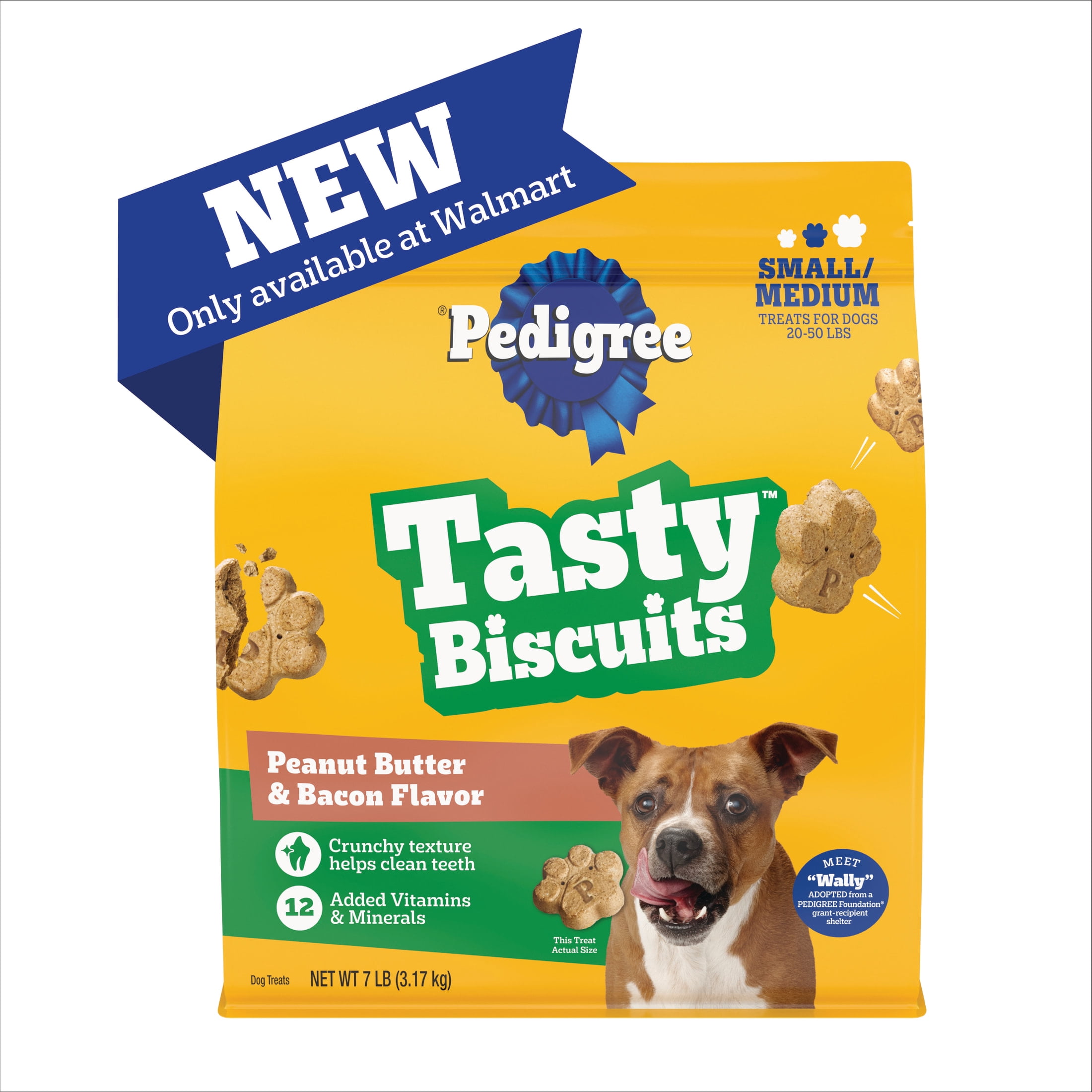 Pedigree Mini Tasty Biscuits Dog Treats, Peanut Butter & Bacon Flavor ...
