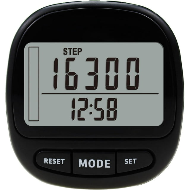 Pedometer for Walking Steps and Miles, 3D Simple Step Counter with a Large Digital Display. Step ...