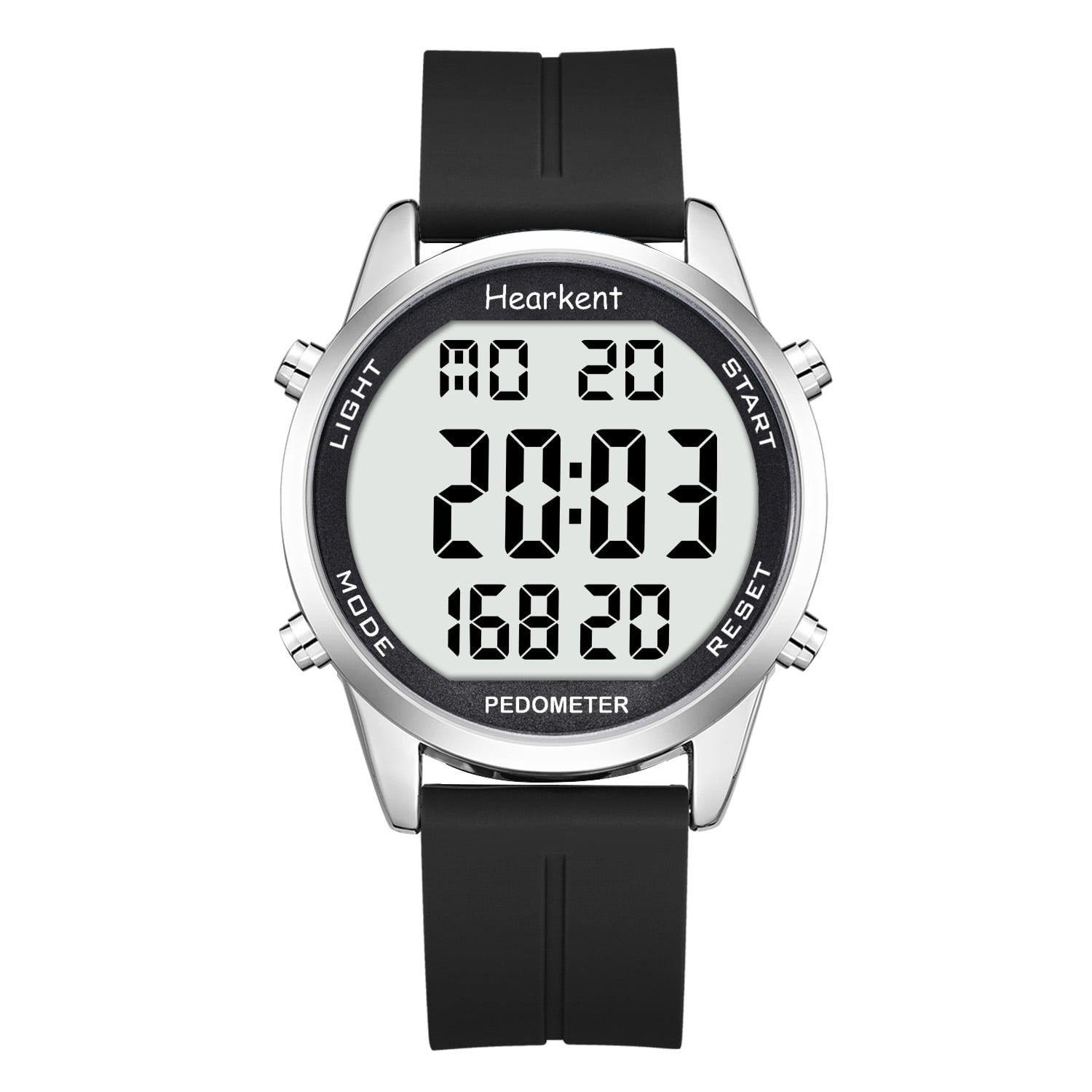 Hearkent Pedometer Watch with Step Counter, Calories Tracker, Large LCD ...