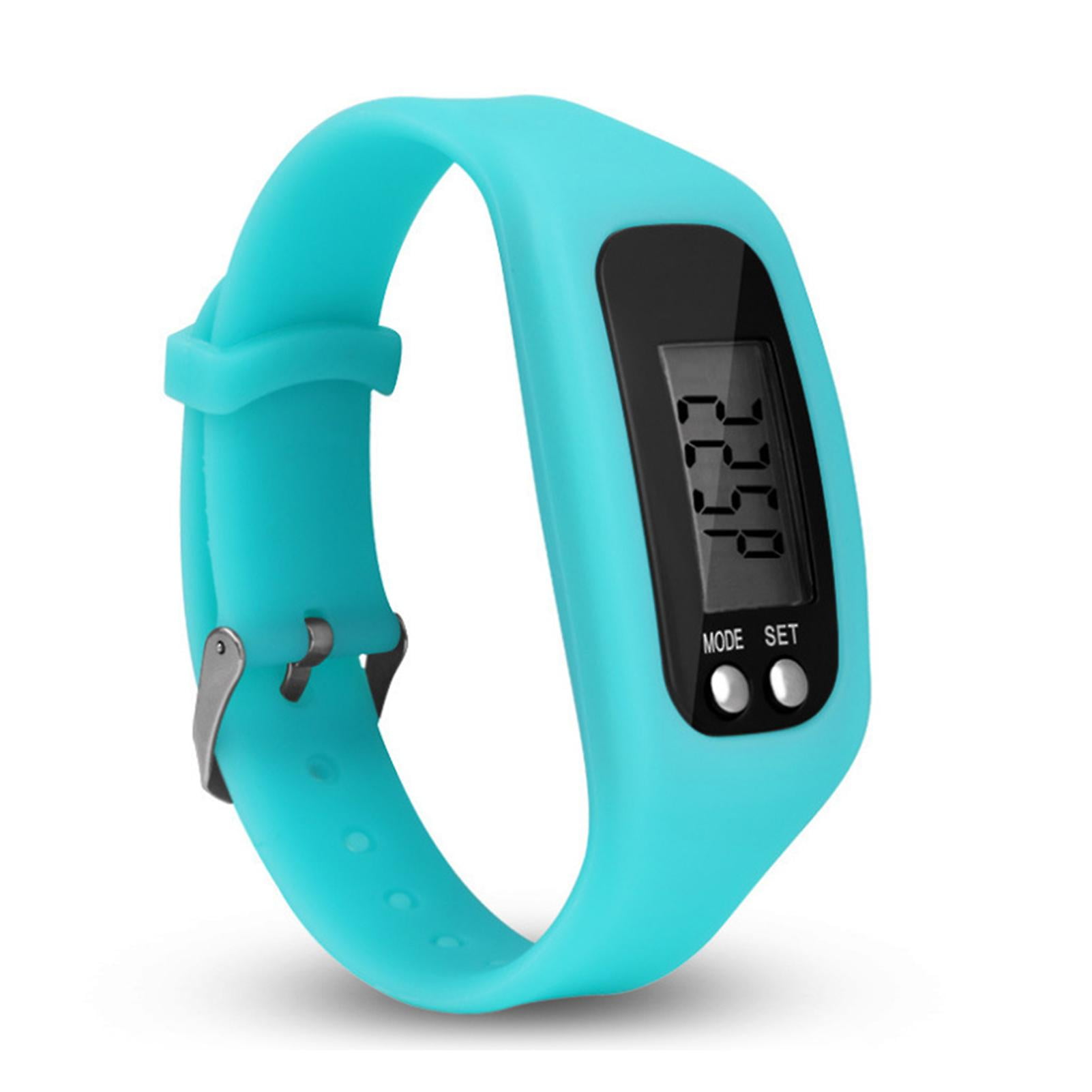 Pedometer Watch with LCD Display Simple Operation Walking Fitness ...