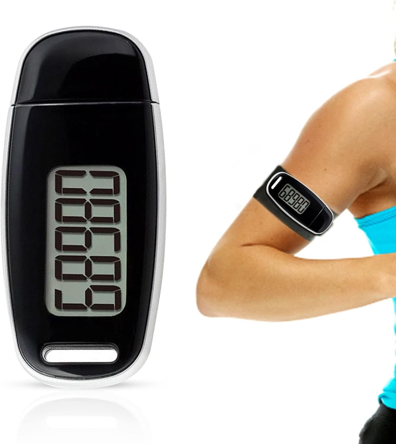 Pedometers Step Counter Clip-on, USB Rechargeable Step Counter Portable ...