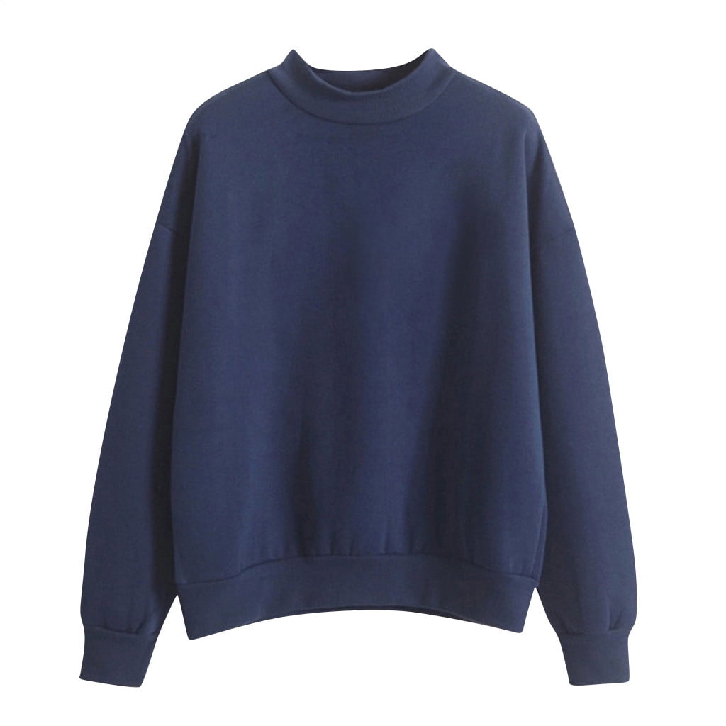 Pedort Womens Casual Crewneck Sweatshirt Light Weight Exercise Sweater ...