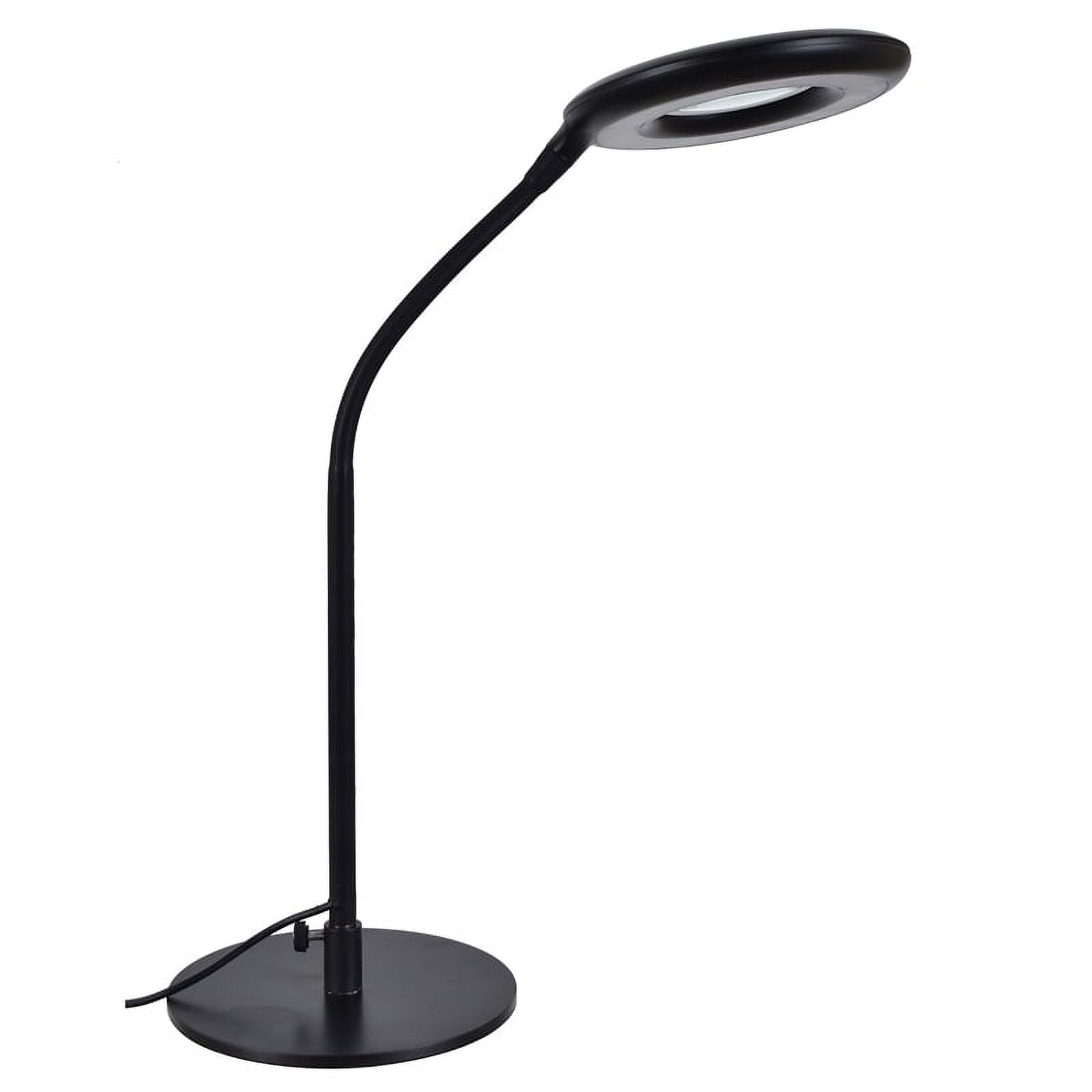 Pedro 16"H LED Metal Magnifying Reading Desk Lamp in Black - Walmart.com