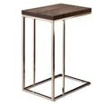 Pedro Expandable Top Accent Table Chestnut and Chrome - Walmart.com