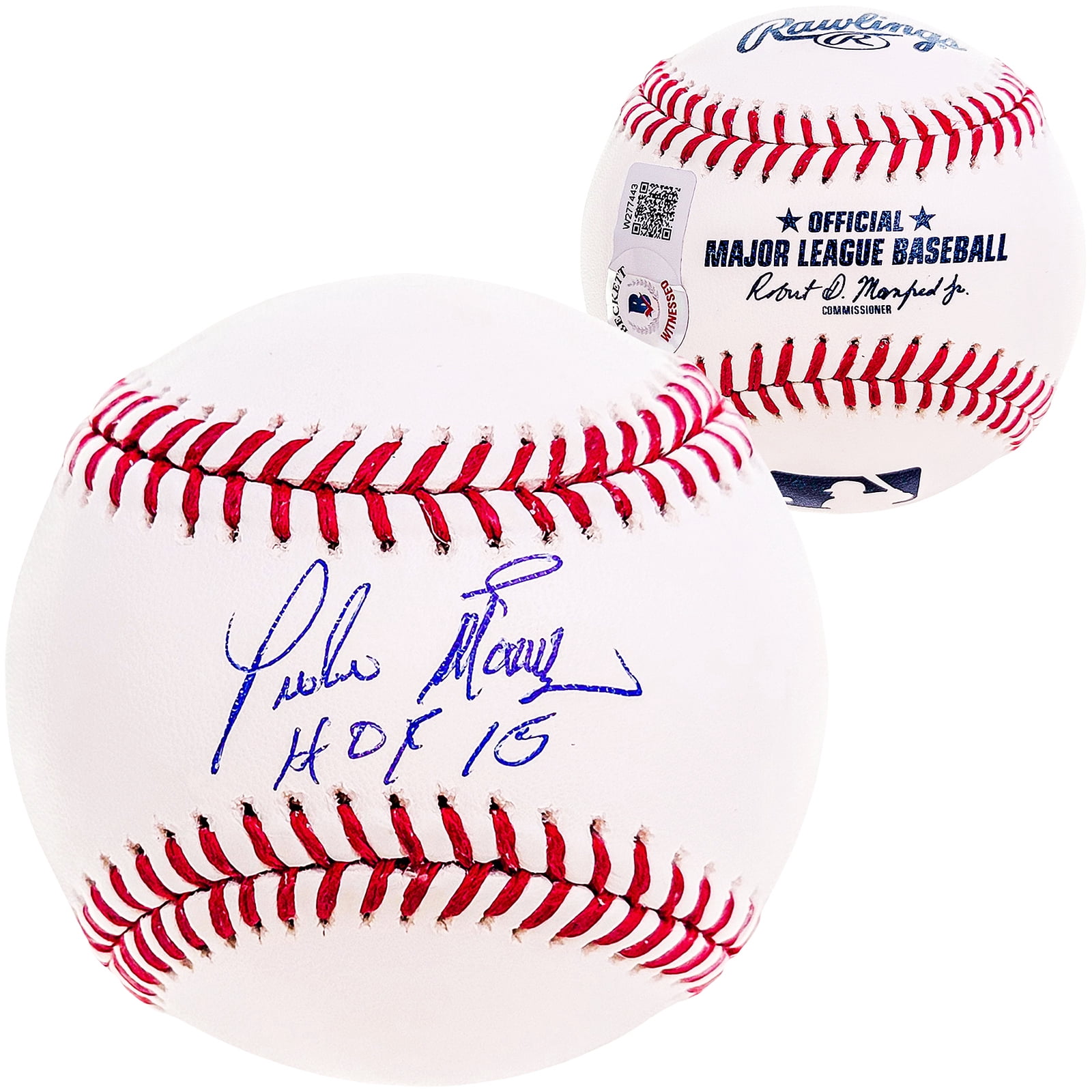 Pedro Martinez Autographed Official MLB Baseball Boston Red Sox "HOF 15 ...