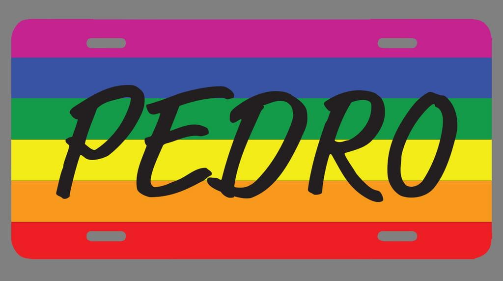Pedro Name Pride Flag Style License Plate Tag Vanity Novelty Metal | UV ...