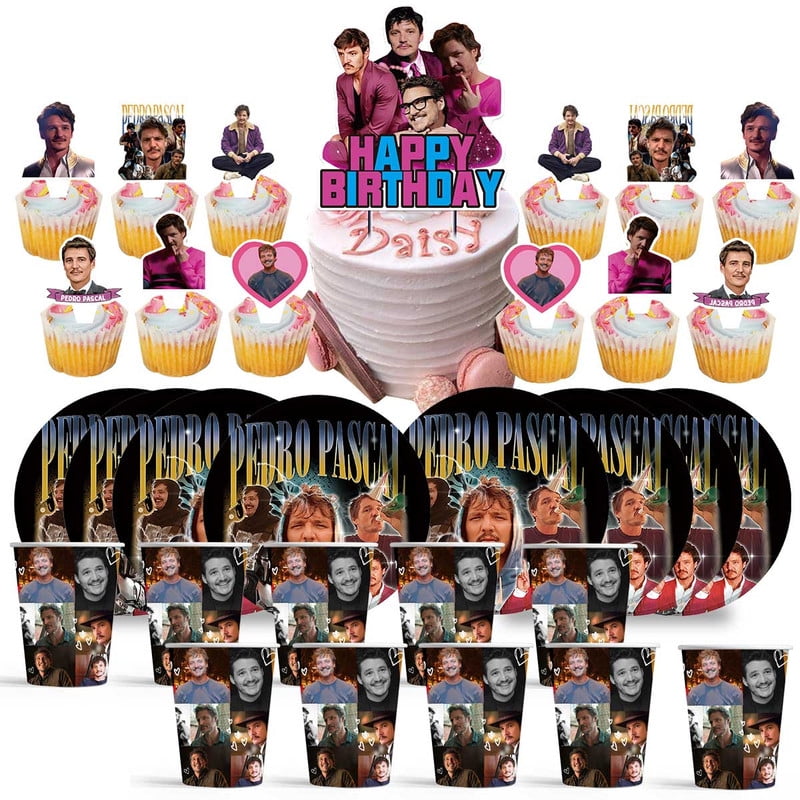Pedro Pascal Birthday Cups Party Supplies Plates Decorations Cake ...