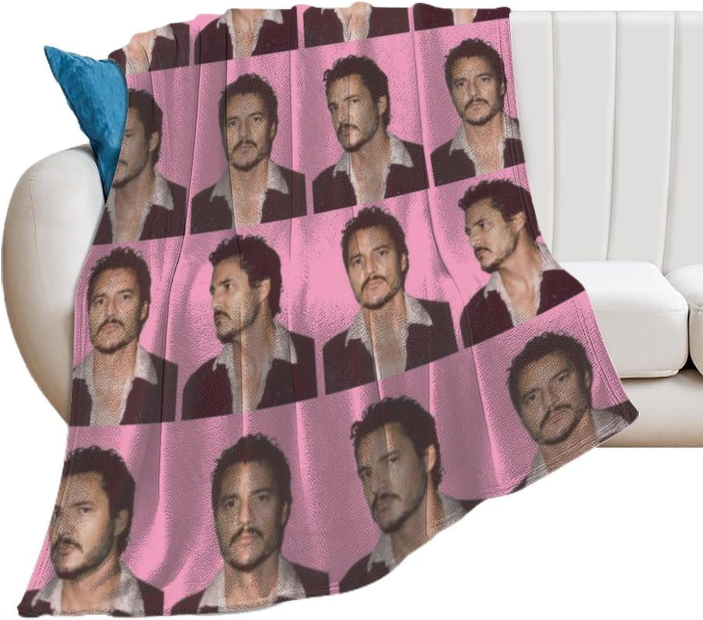 Pedro Pascal Blanket Handsome #9 Super Soft Throw Blanket Silky Flannel ...
