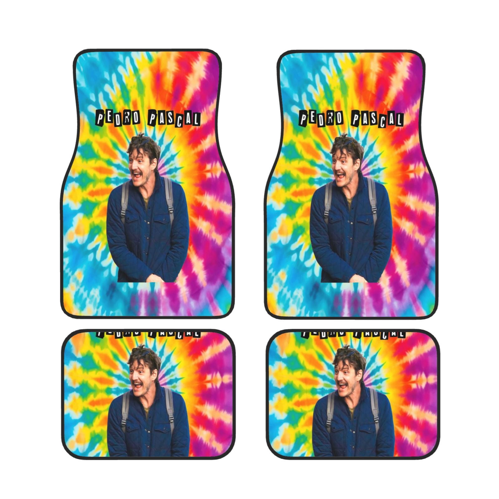 Pedro Pascal Car Floor Mats, 4-Pcs Full Set Rubber-Lined All-Season ...