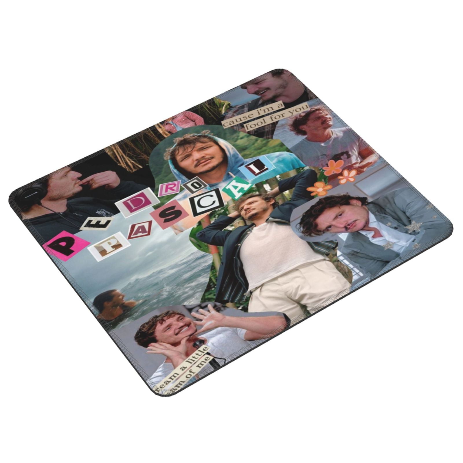 Pedro Pascal Computer Mouse Mat with Anti-Slip Rubber Base Anti-Fray ...