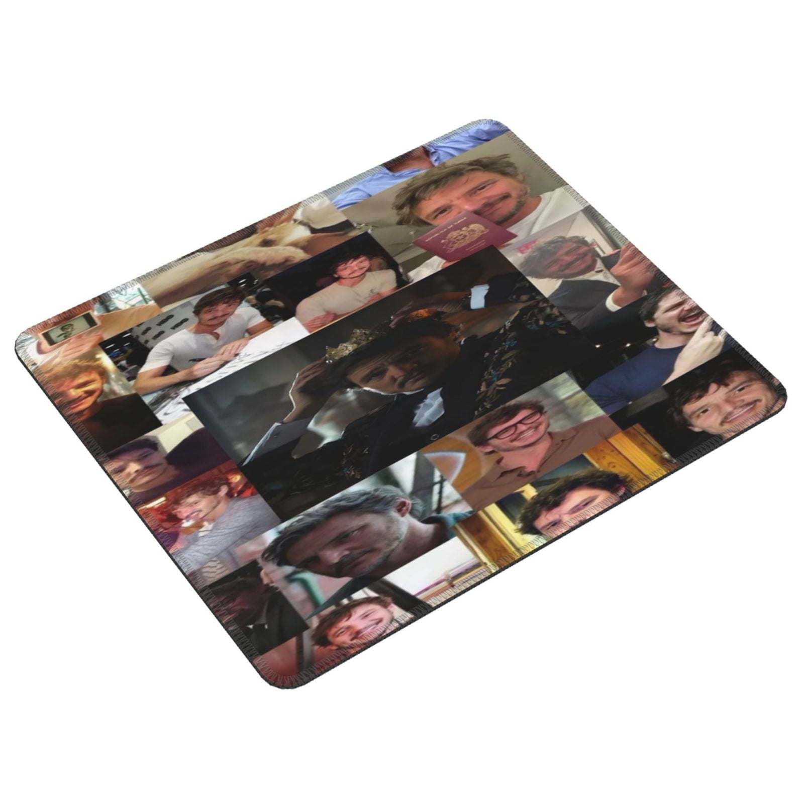 Pedro Pascal Computer Mouse Mat with Anti-Slip Rubber Base Anti-Fray ...