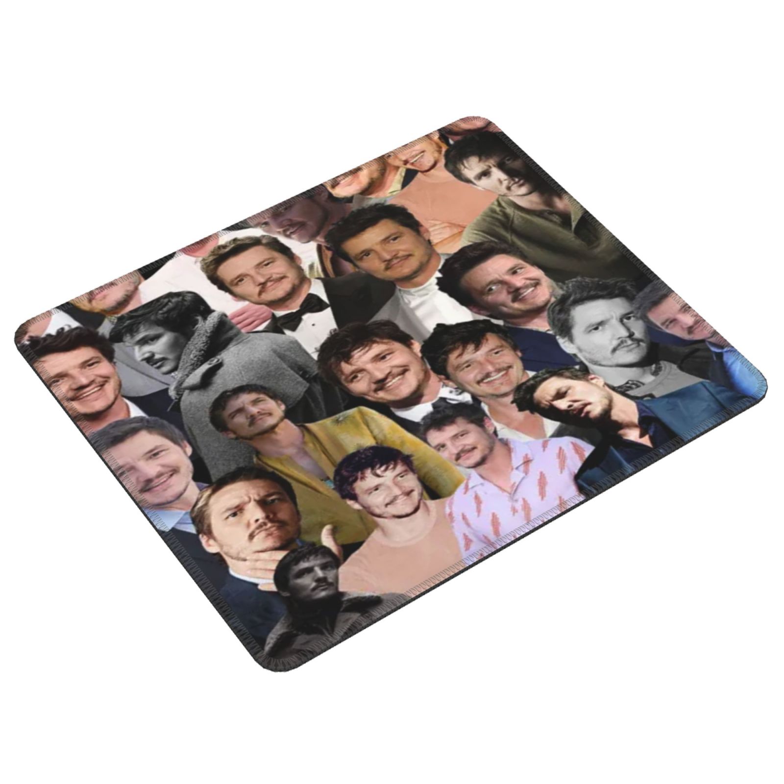 Pedro Pascal Computer Mouse Mat with Anti-Slip Rubber Base Anti-Fray ...