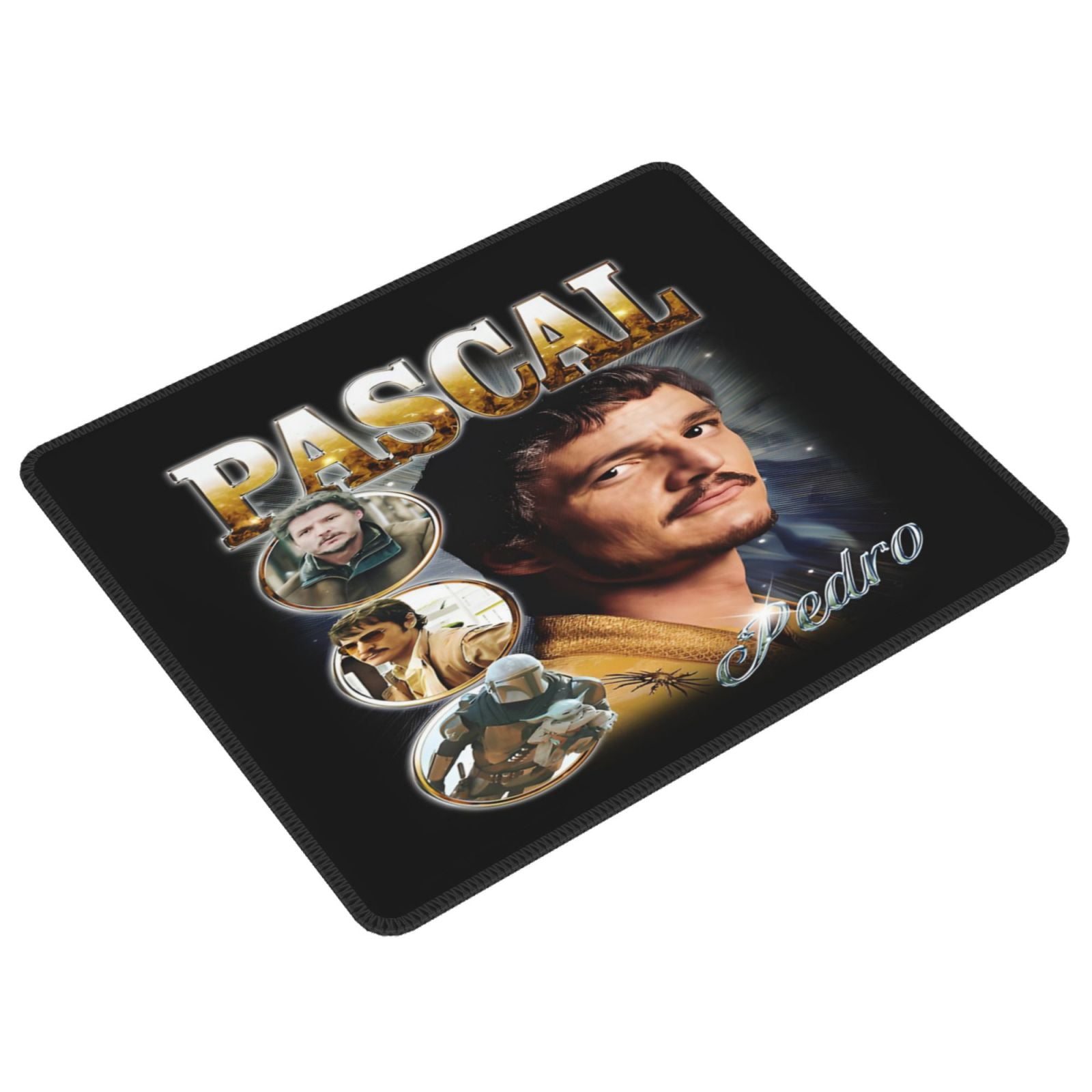 Pedro Pascal Computer Mouse Mat with Anti-Slip Rubber Base Anti-Fray ...