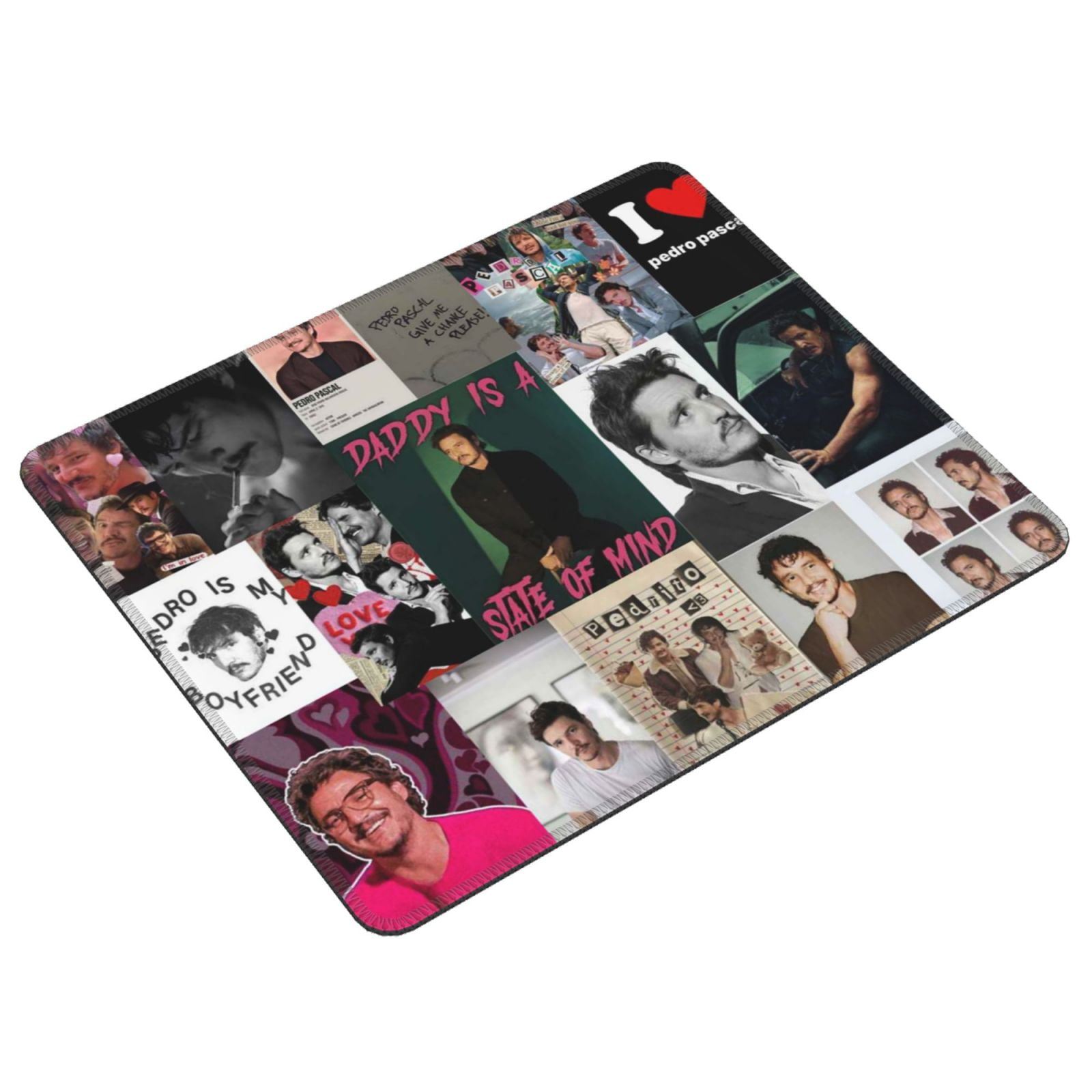 Pedro Pascal Computer Mouse Mat with Anti-Slip Rubber Base Anti-Fray ...
