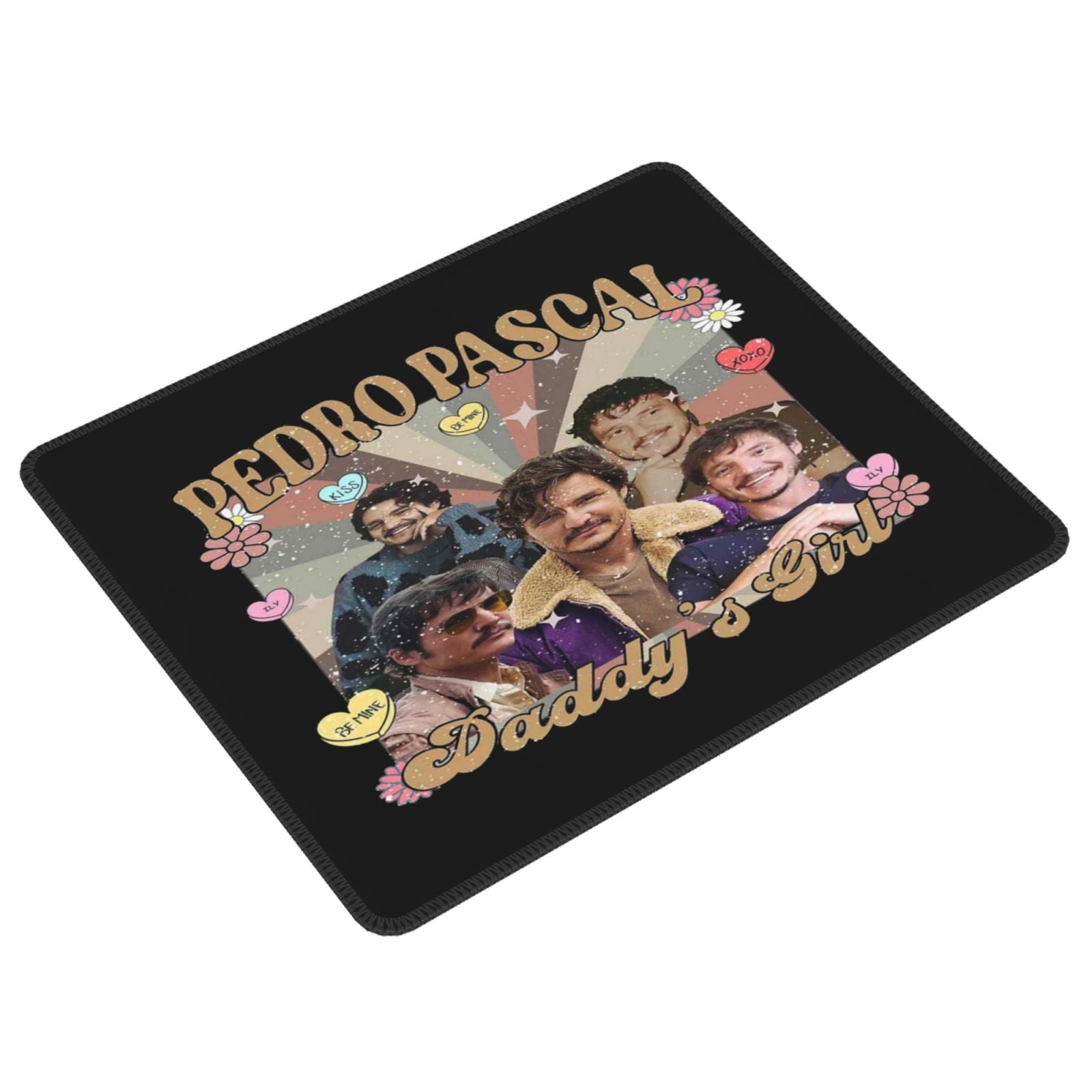 Pedro Pascal Computer Mouse Mat with Anti-Slip Rubber Base Anti-Fray ...