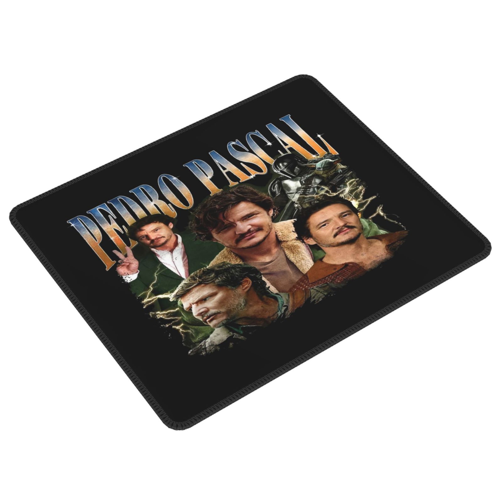 Pedro Pascal Computer Mouse Mat with Anti-Slip Rubber Base Anti-Fray ...