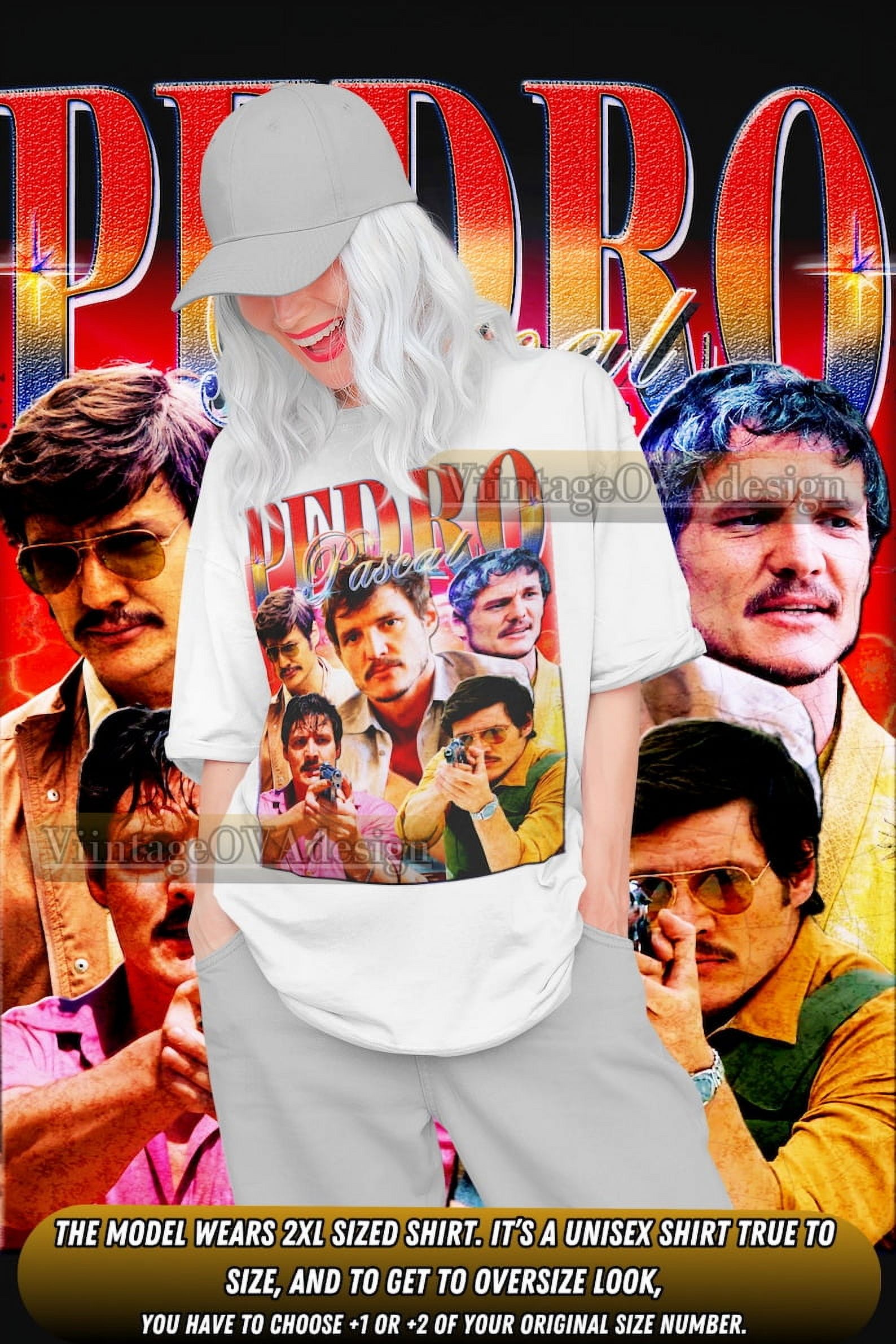 Pedro Pascal Limited Shirt, Pedro Pascal 90s Shirt, Javier Peña, Pedro ...
