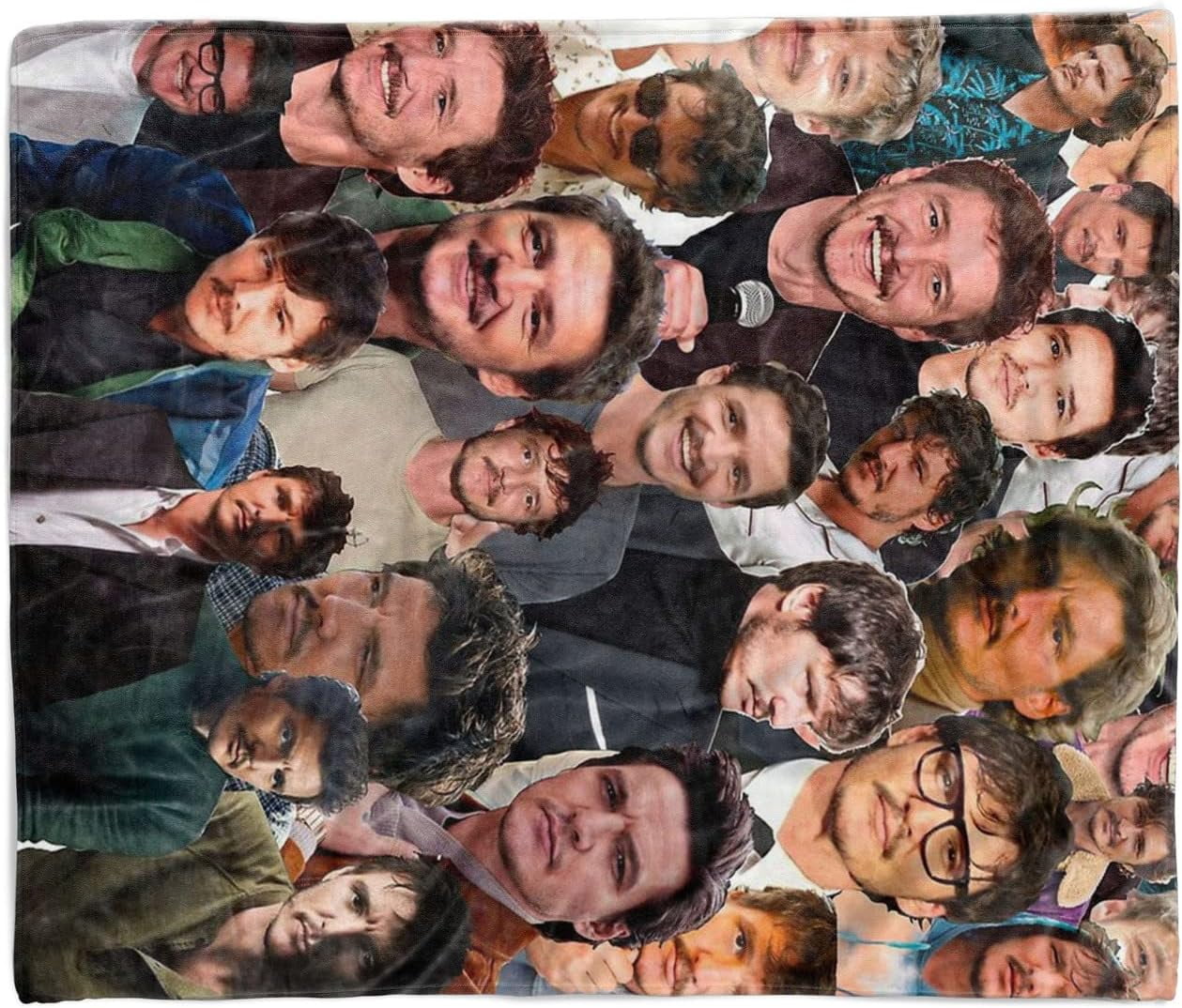 Pedro Pascal Photo Collage Throw Blanket 60'' x 50'' (150cm x 130cm ...