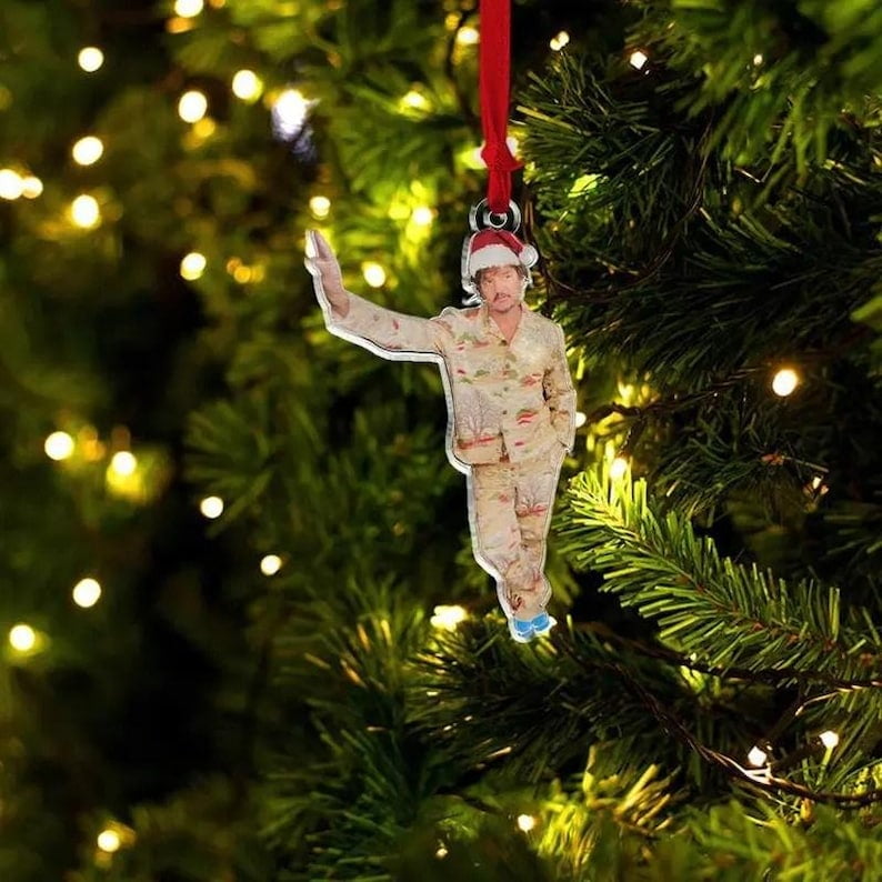 Pedro Pascal Santa Ornament – Celebrity Acrylic Christmas Tree Decor ...