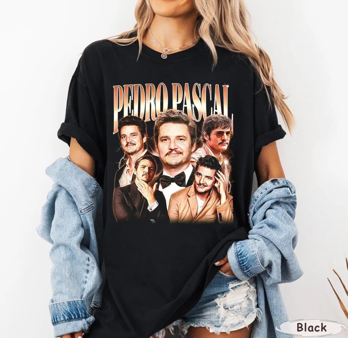 Pedro Pascal T-Shirt Retro 90s, Retro Funny Pedro Pascal, Pedro Pascal ...