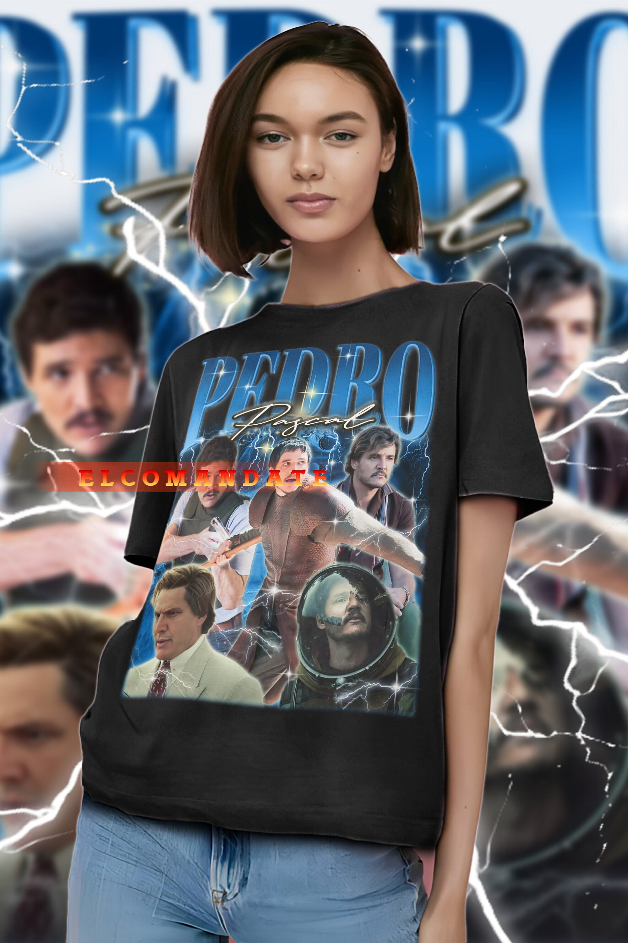 Pedro Pascal Vintage Shirt Pedro Pascal Homage Tshirt Pedro Pascal Fan ...