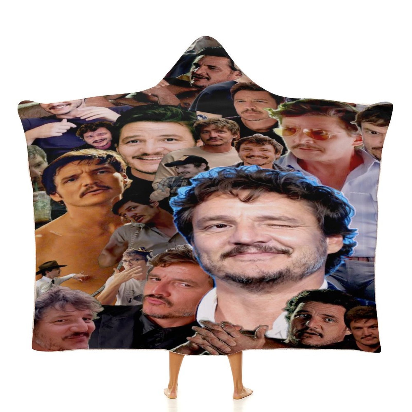 Pedro Pascal Wearable Flannel Blanket Hoodie Cloak Hooded Blanket 50 ...