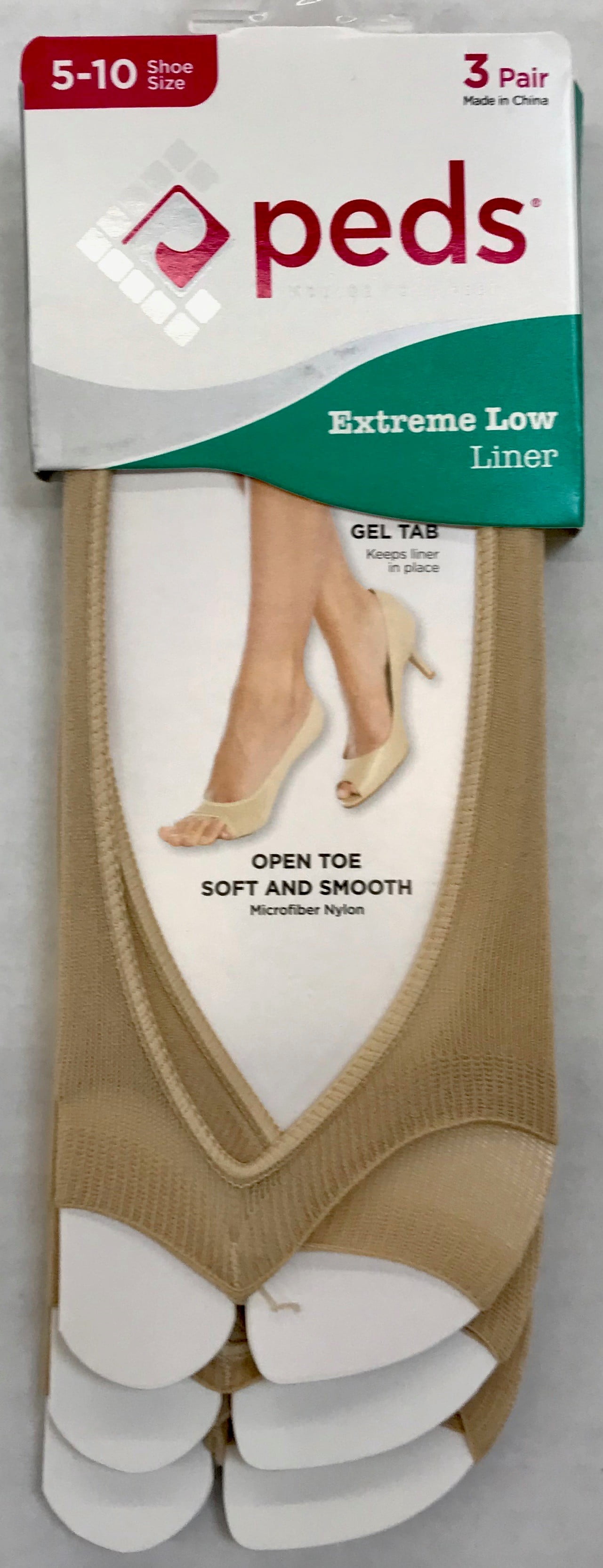 Peds 3p Peep Toe - Walmart.com