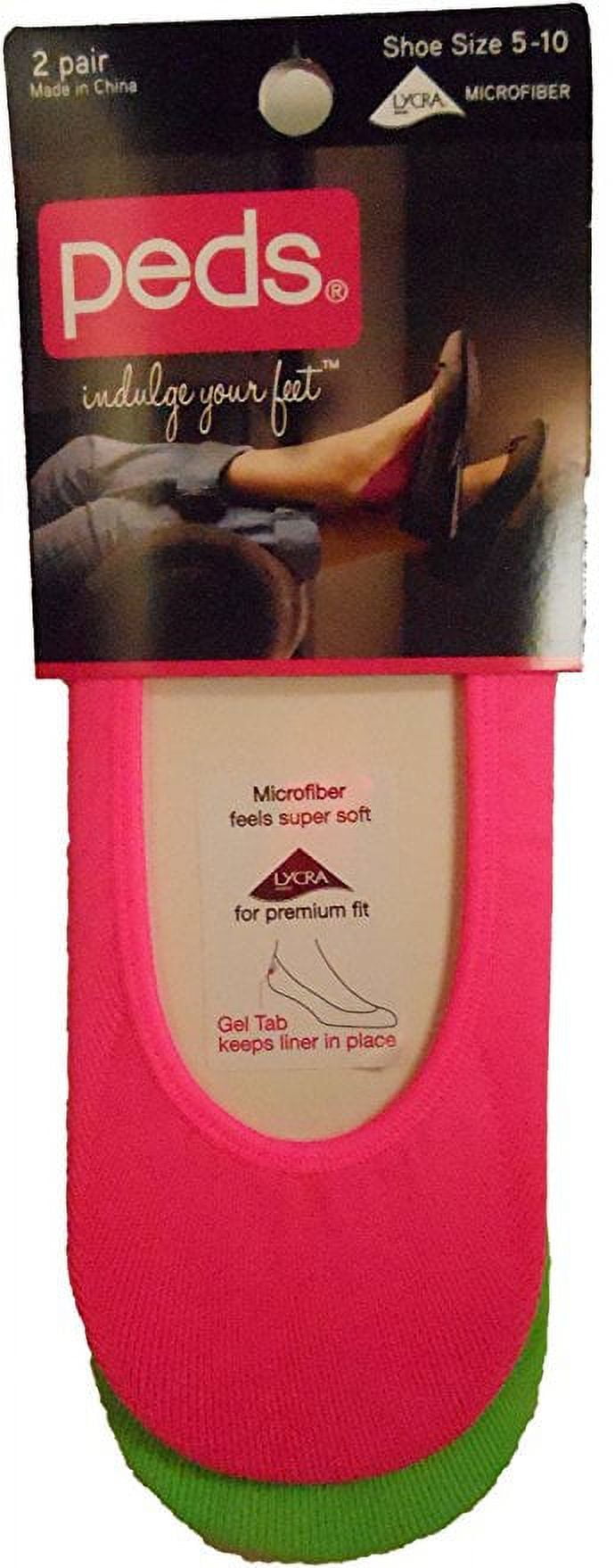 Peds Seamless Ultra Low Cut Liner 2 Pair Pack Neon Assorted, Women Size ...