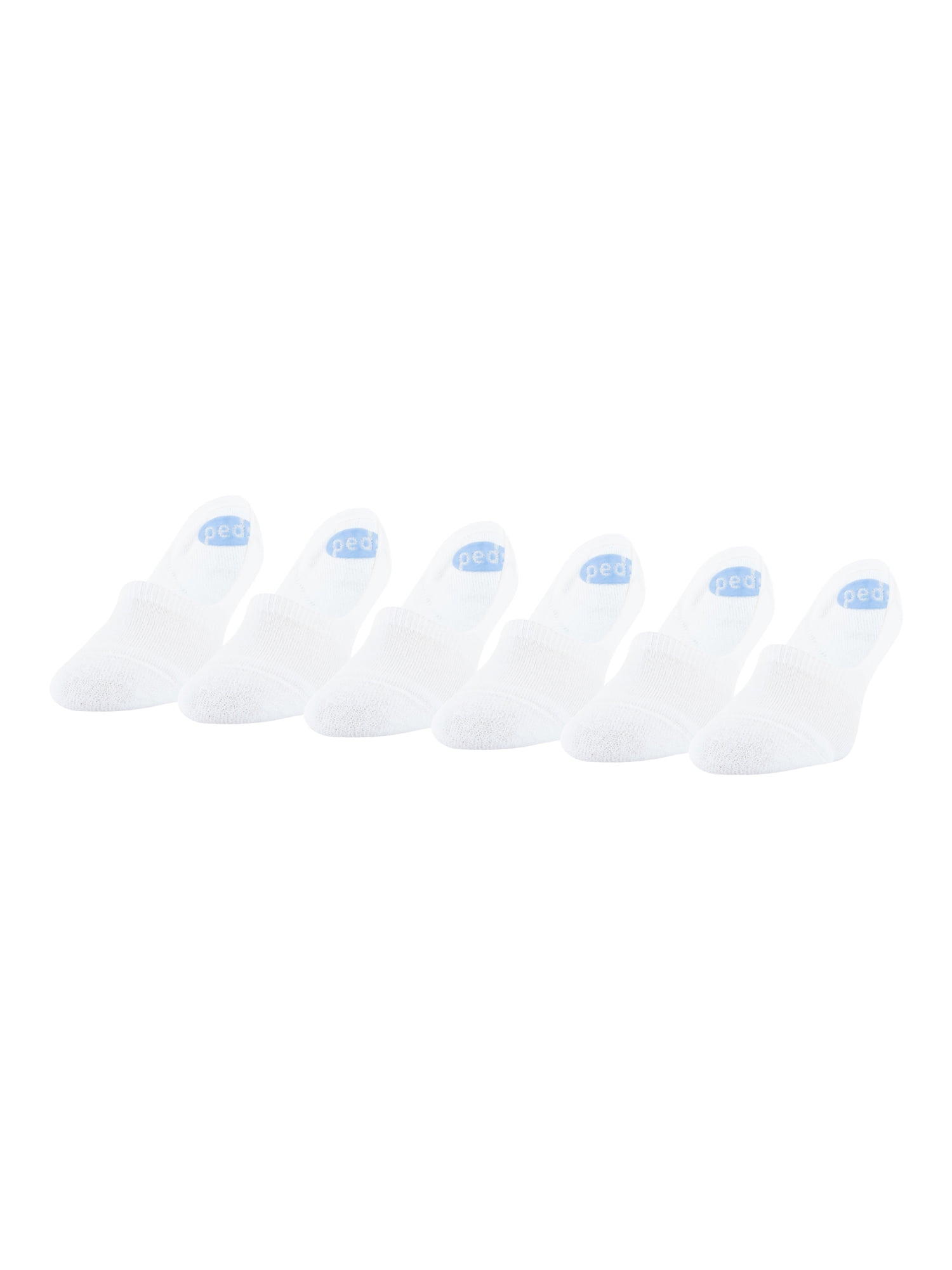 Peds Women's Cushion Heel and Toe Mid Cut Liner Socks, Shoe Sizes 5-10 ...