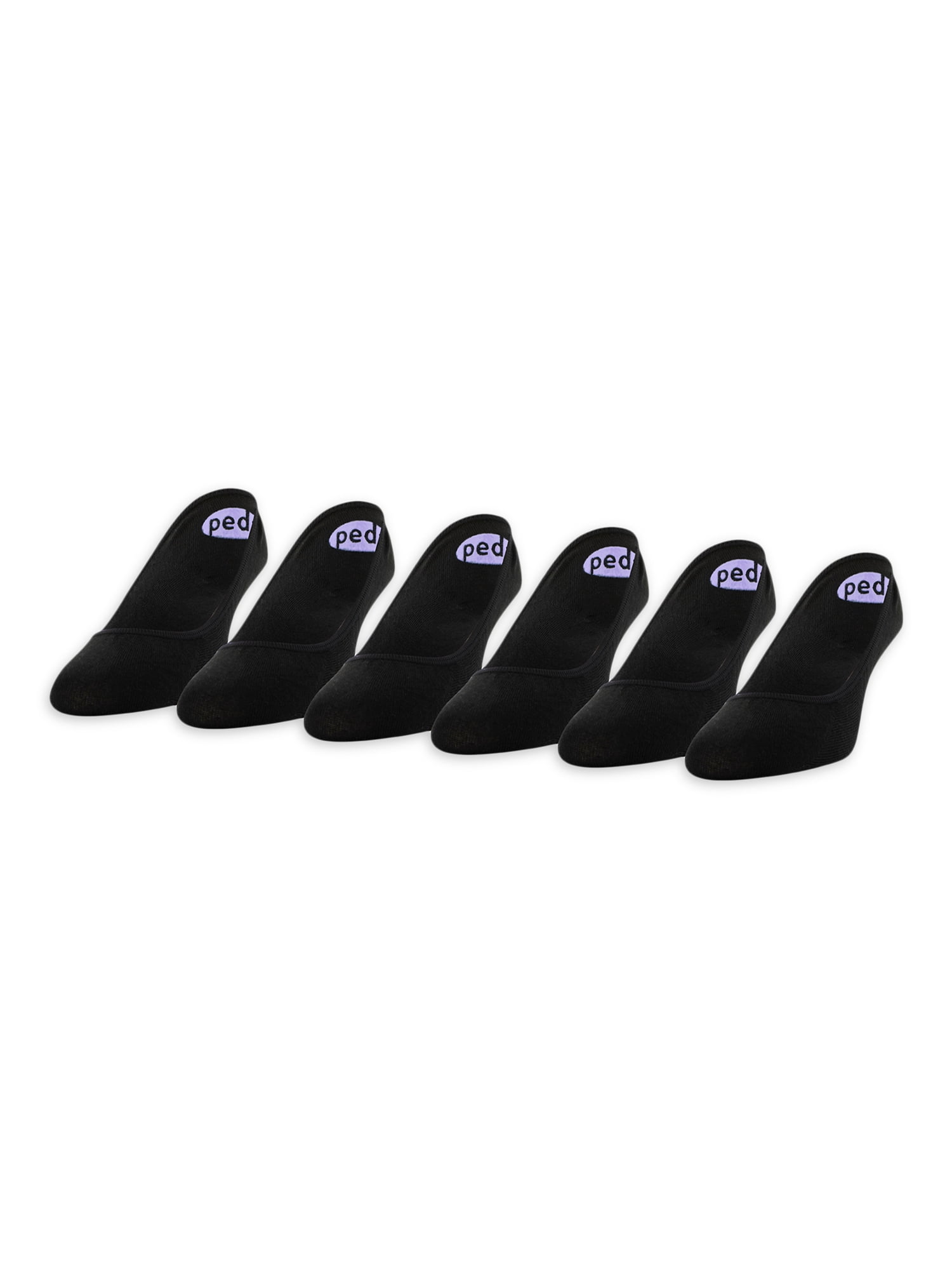 PEDS Women's Low Cut Lightweight No Show Socks 6 Pairs with Gel Heel ...
