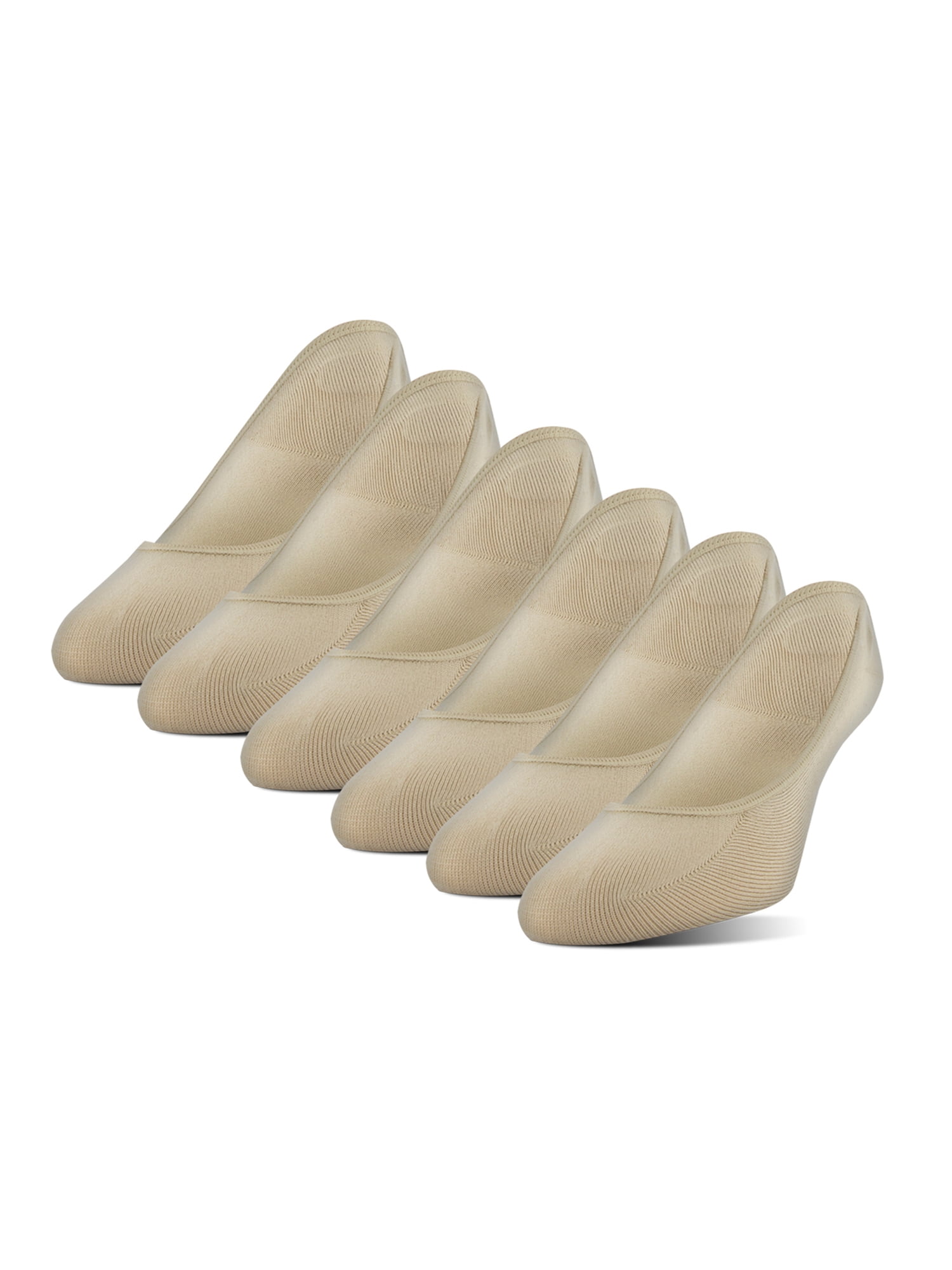 Peds Women's Ultra Low Cut Coolmax Liner Socks With Gel Tab, 6 Pairs ...